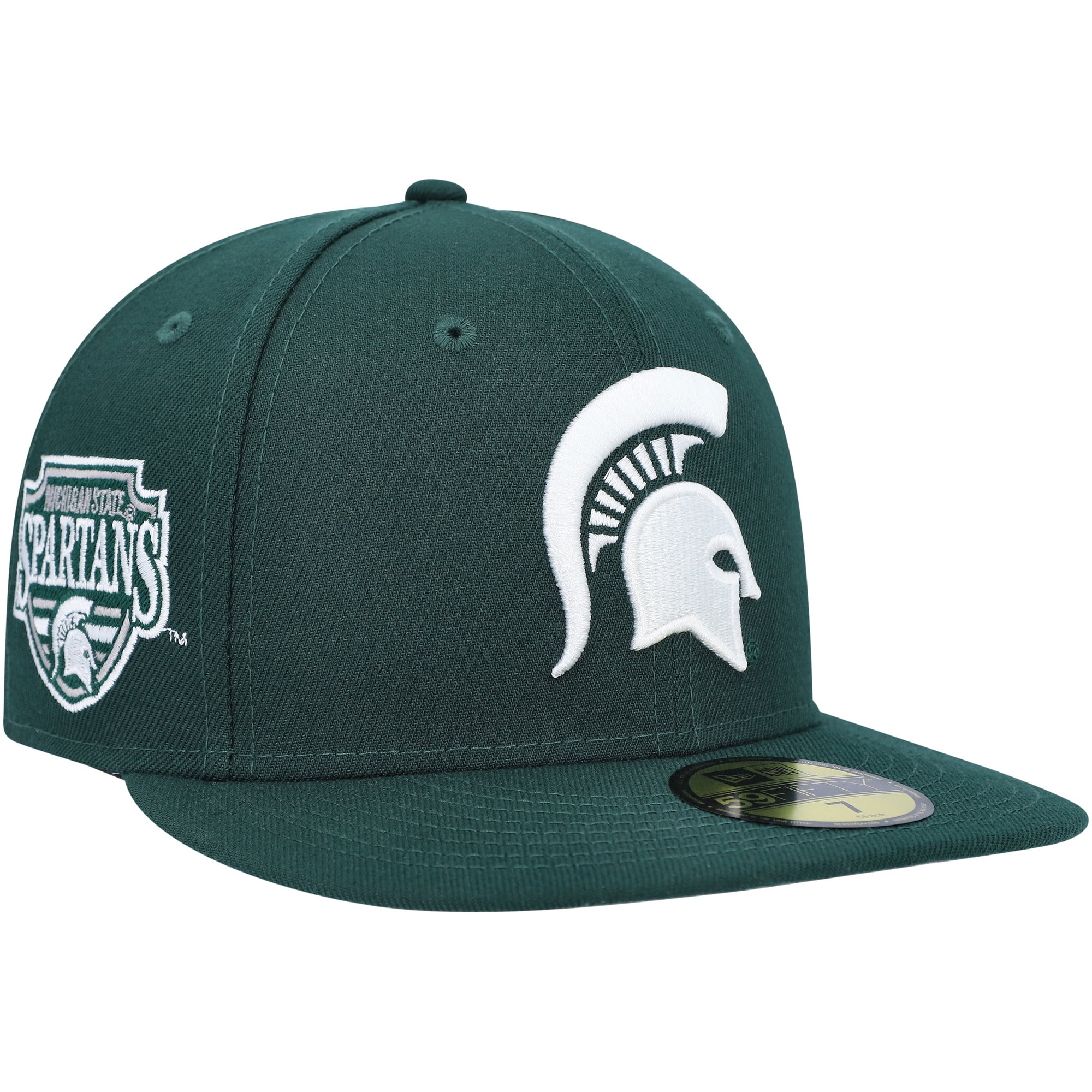 Men's New Era Green Michigan State Spartans Patch 59FIFTY Fitted Hat ...