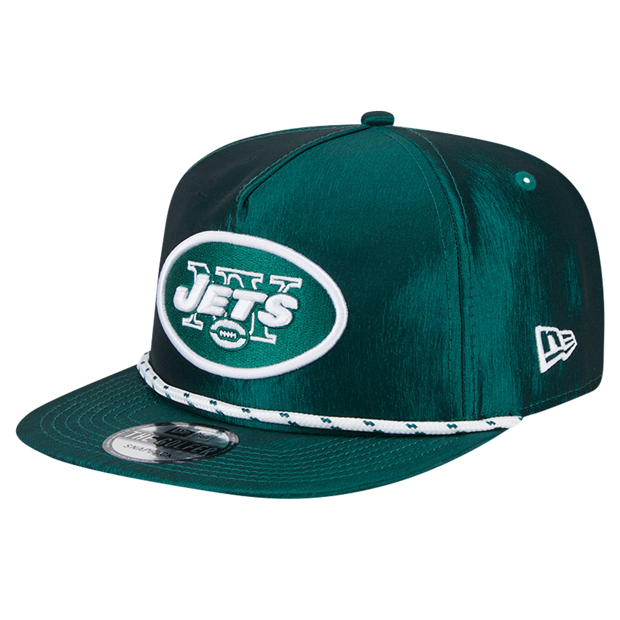 Men's New Era Green New York Jets Throwback Rope Golfer Snapback Hat ...