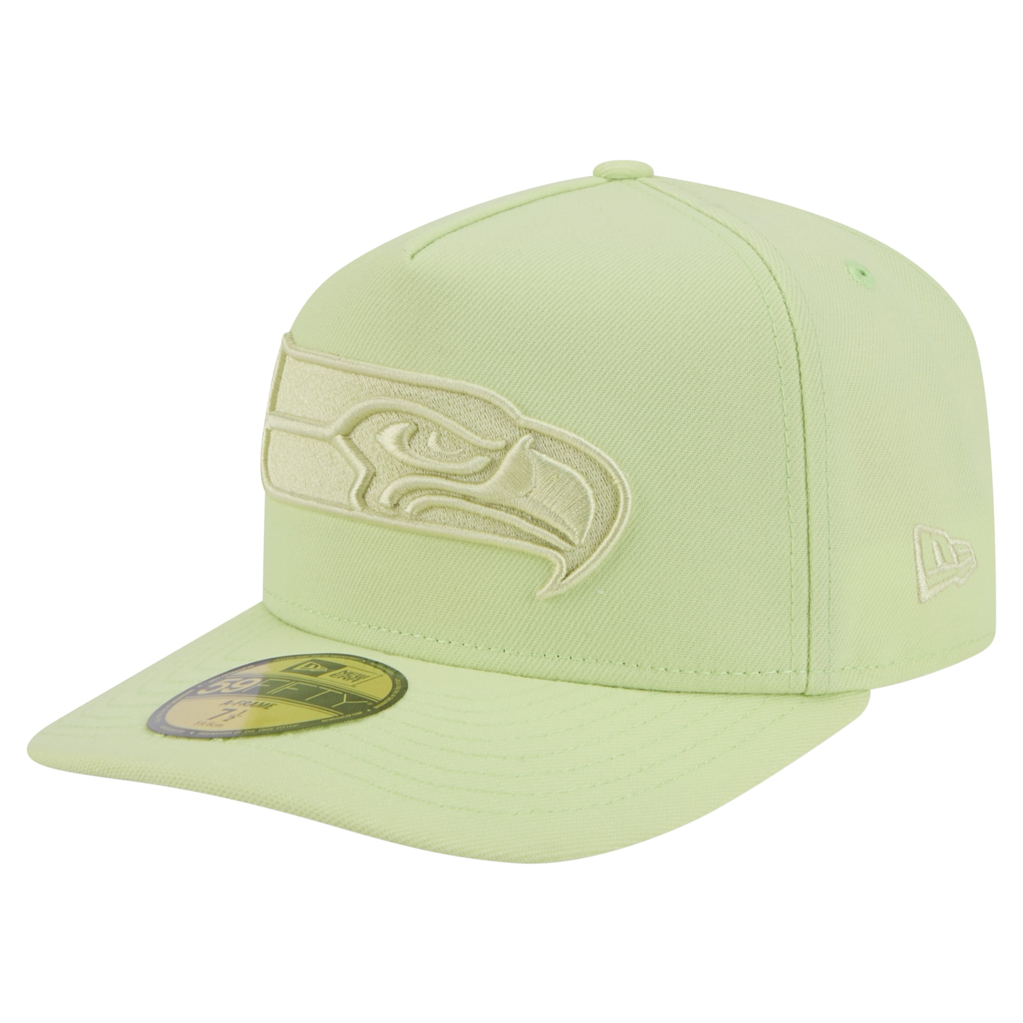 Men's New Era Green Seattle Seahawks Color Pack A-Frame 59FIFTY Fitted ...