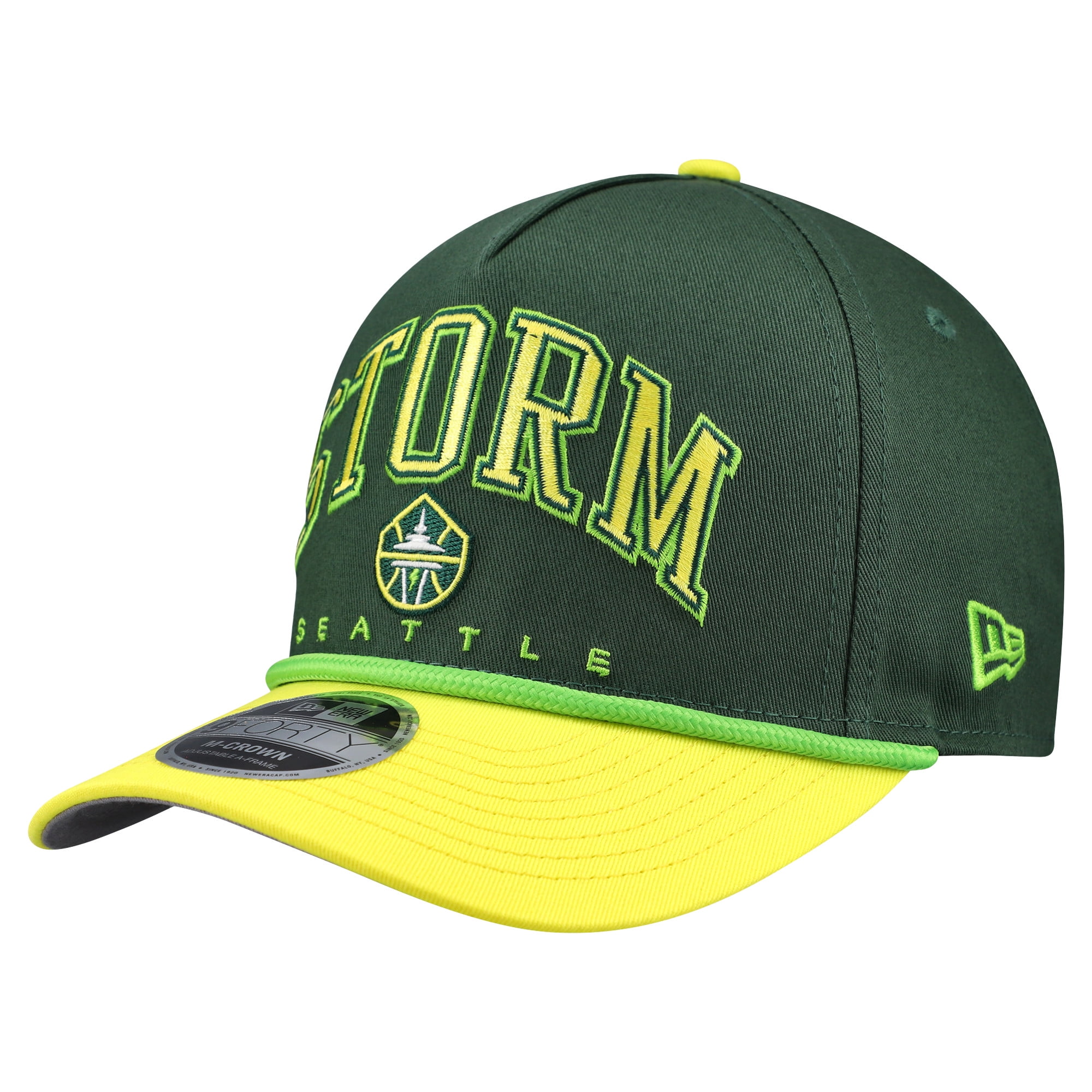 Men's New Era Green Seattle Storm Bold Arch COOLERA 9FORTY A-Frame M ...