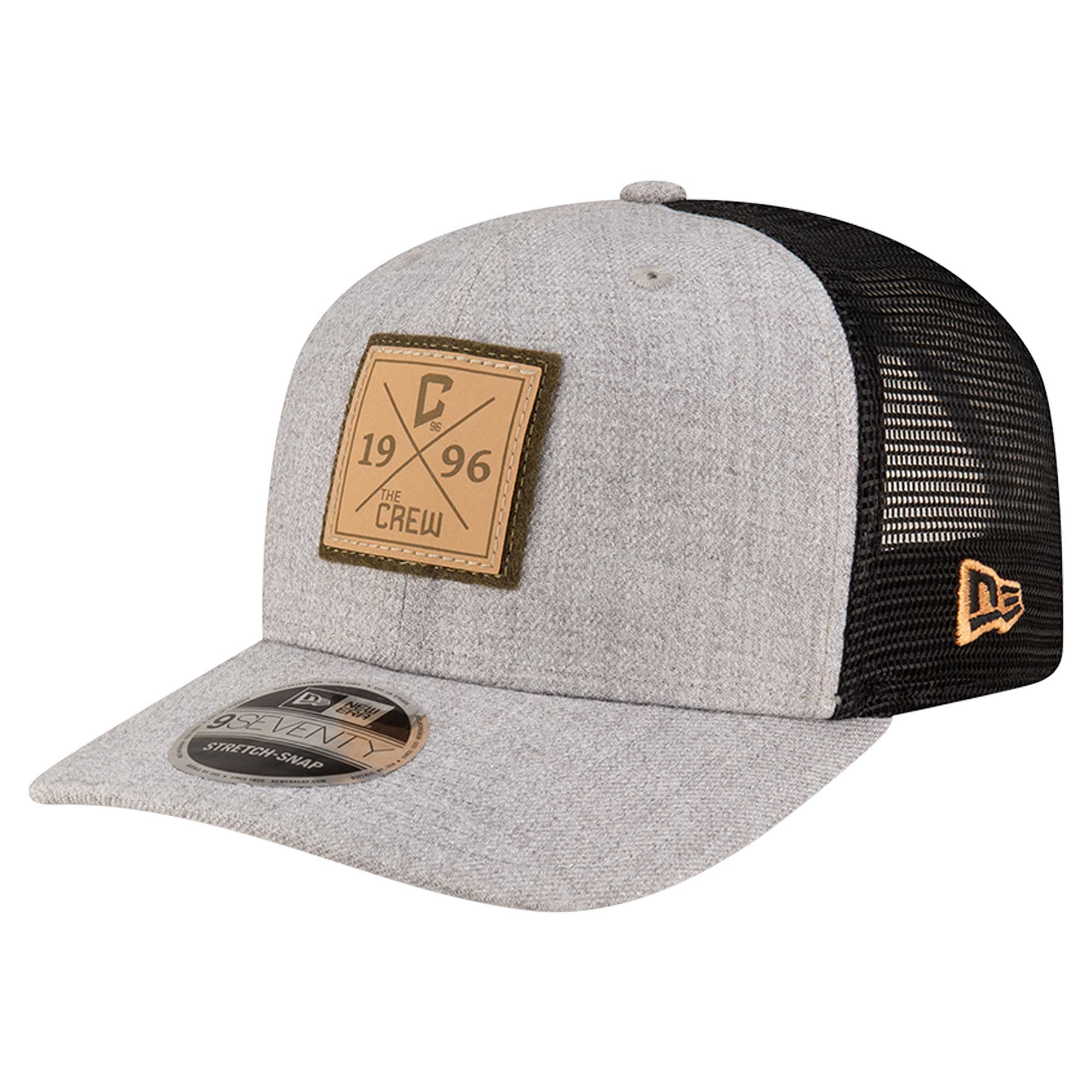 Men's New Era Heather Gray Columbus Crew 9SEVENTY COOLERA Stretch-Snap ...