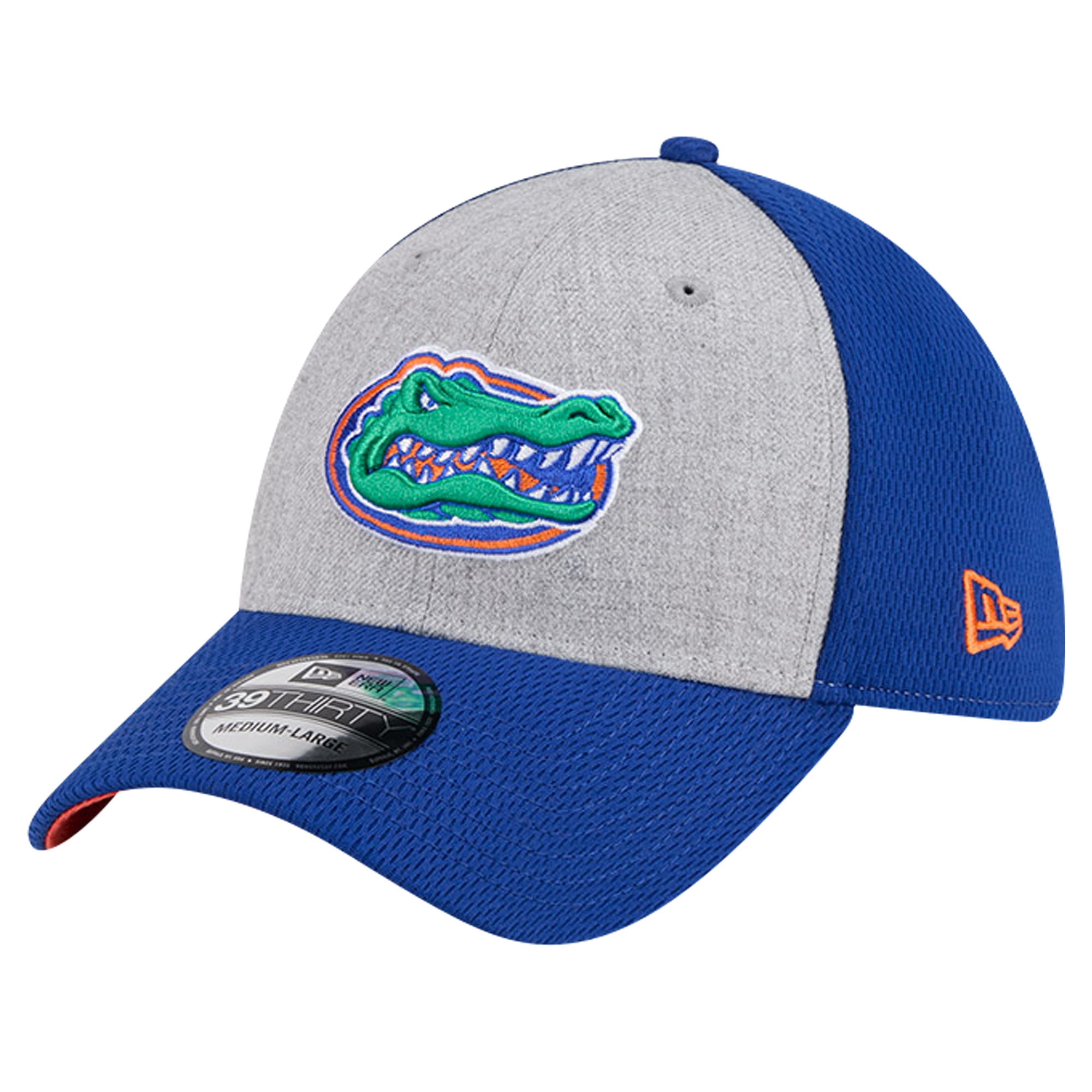 Men's New Era Heather Gray/Royal Florida Gators Two-Tone 39THIRTY Flex ...