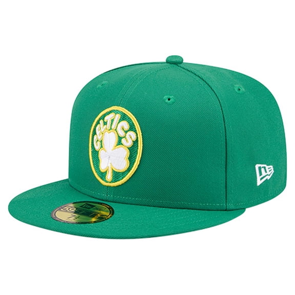Men's-New Era Kelly Green/Black Boston Celtics Throwback Satin Vintage ...