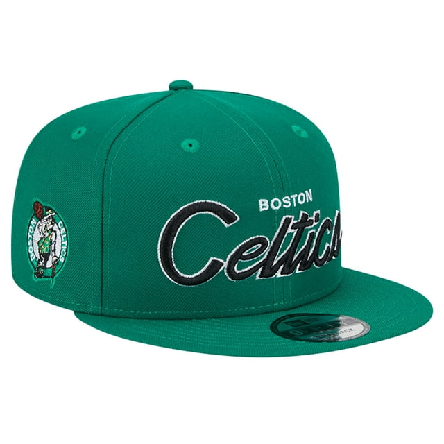 Men's New Era Kelly Green Boston Celtics Evergreen Script Side Patch ...