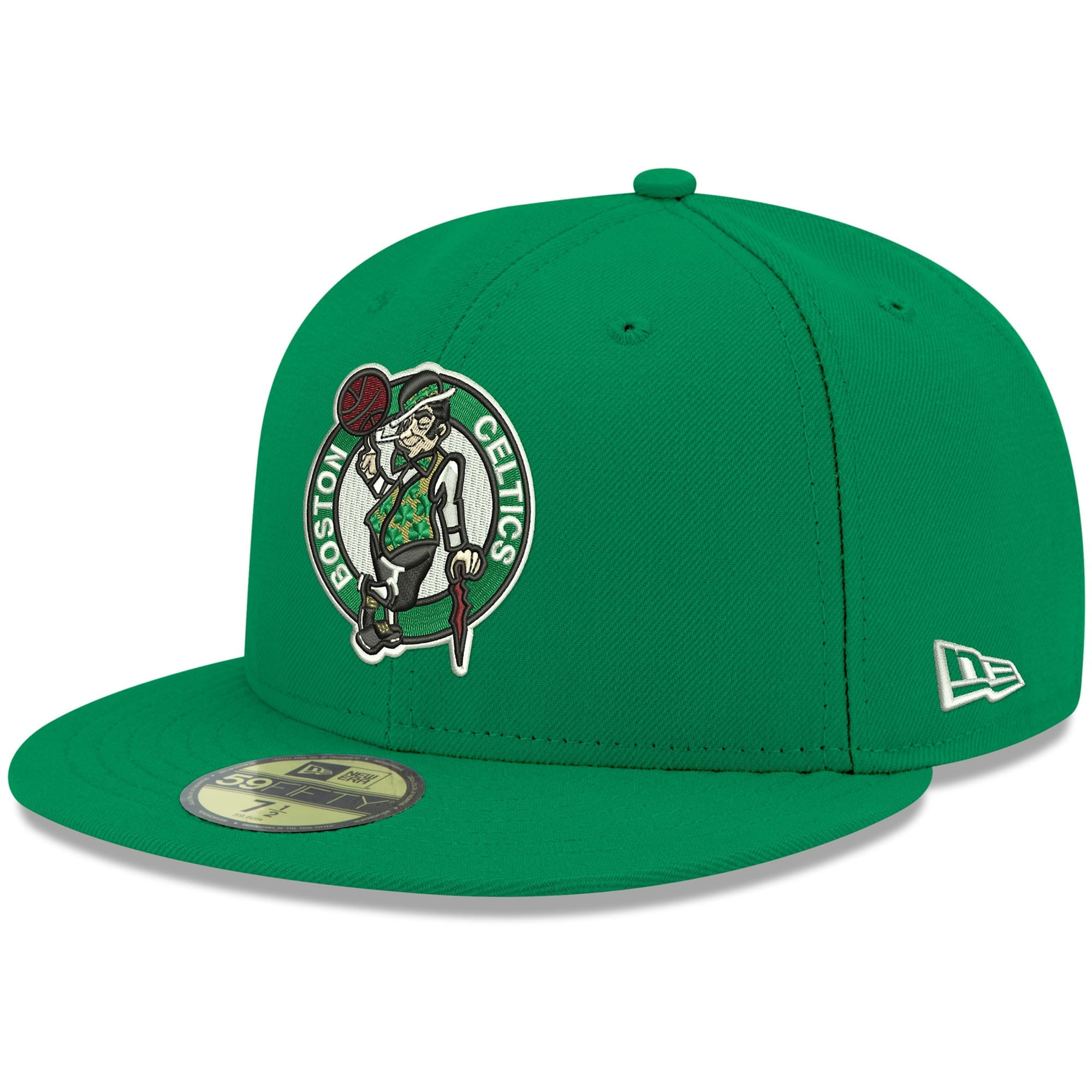 Men's New Era Kelly Green Boston Celtics Official Team Color 59FIFTY ...