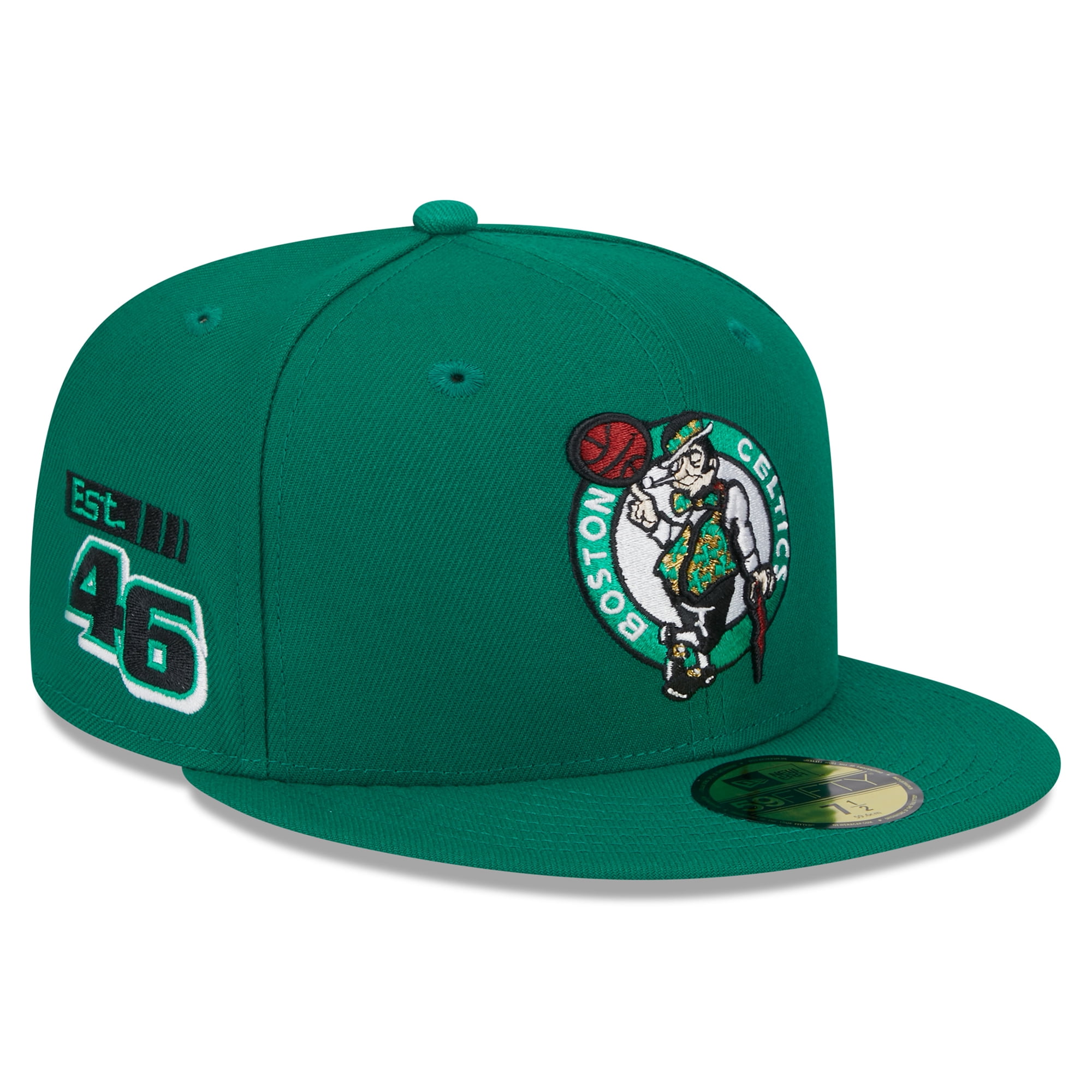 Men's New Era Kelly Green Boston Celtics Rally Drive Side Patch 59FIFTY ...