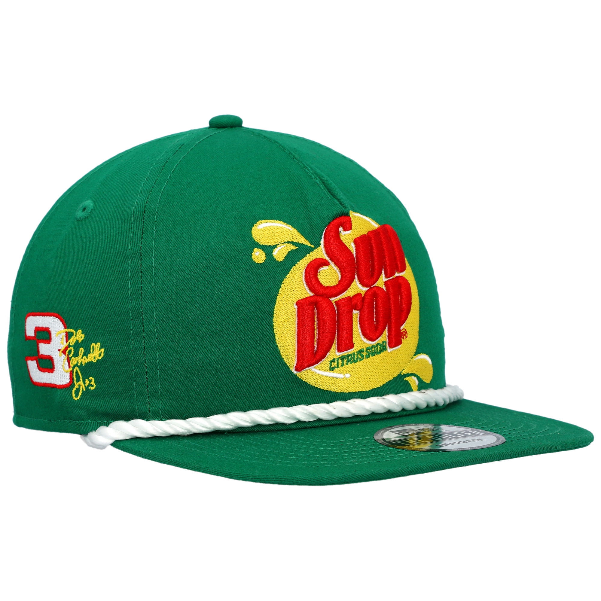 Men's New Era Kelly Green Dale Earnhardt Jr. Sun Drop Golfer Snapback ...