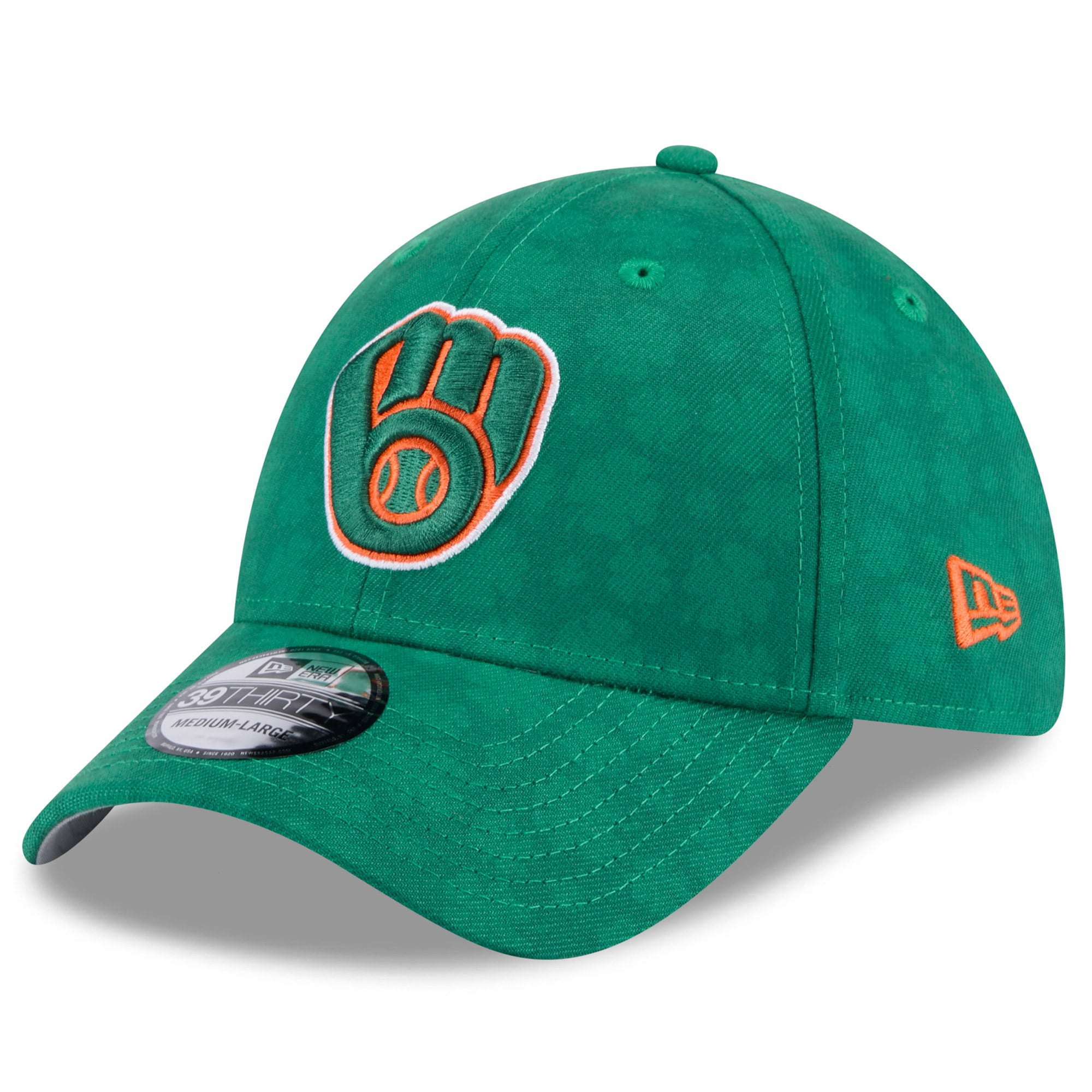 Men's New Era Kelly Green Milwaukee Brewers St. Patrick's Day 39THIRTY ...