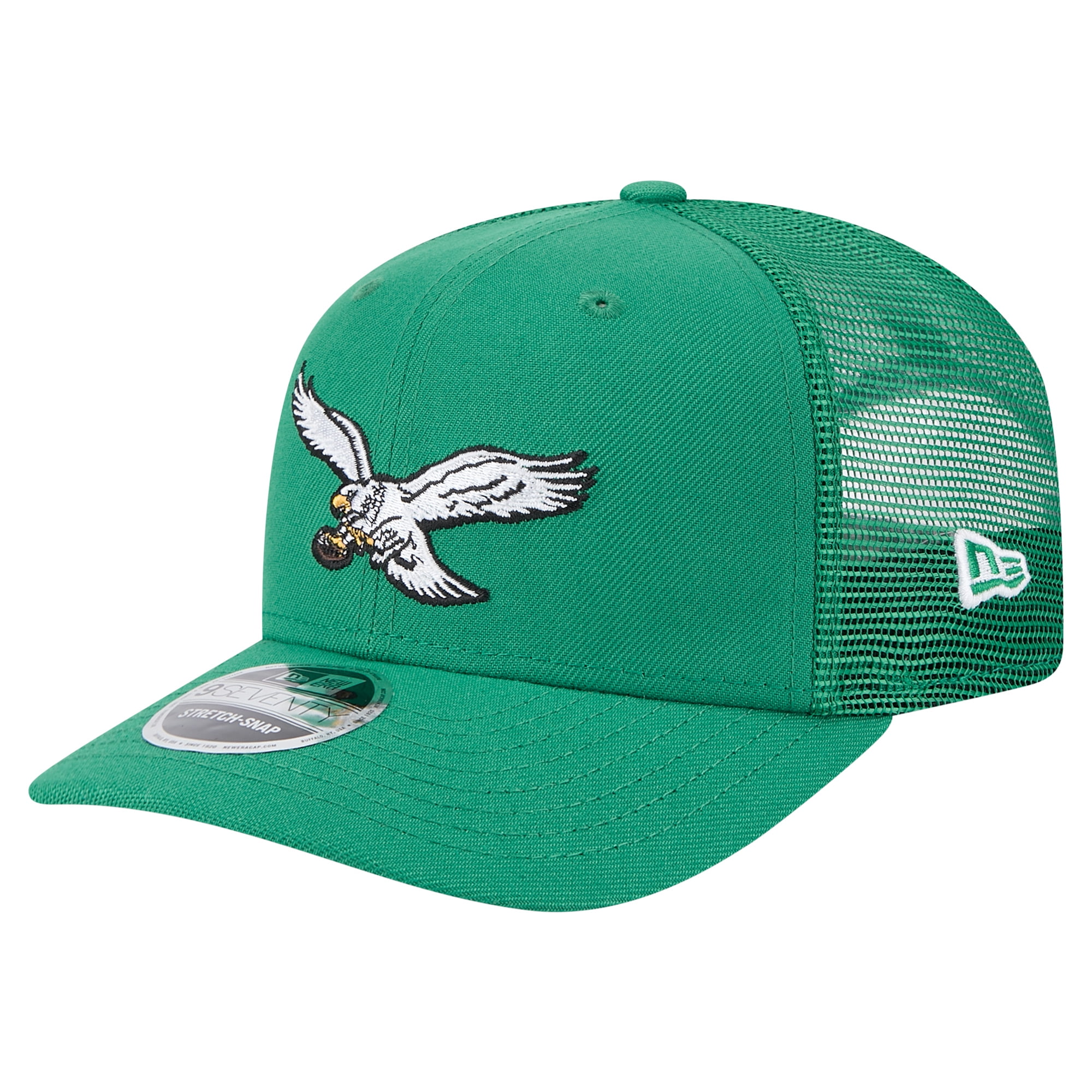 Men's New Era Kelly Green Philadelphia Eagles Main Trucker 9SEVENTY Stretch-Snap Hat - Walmart.com