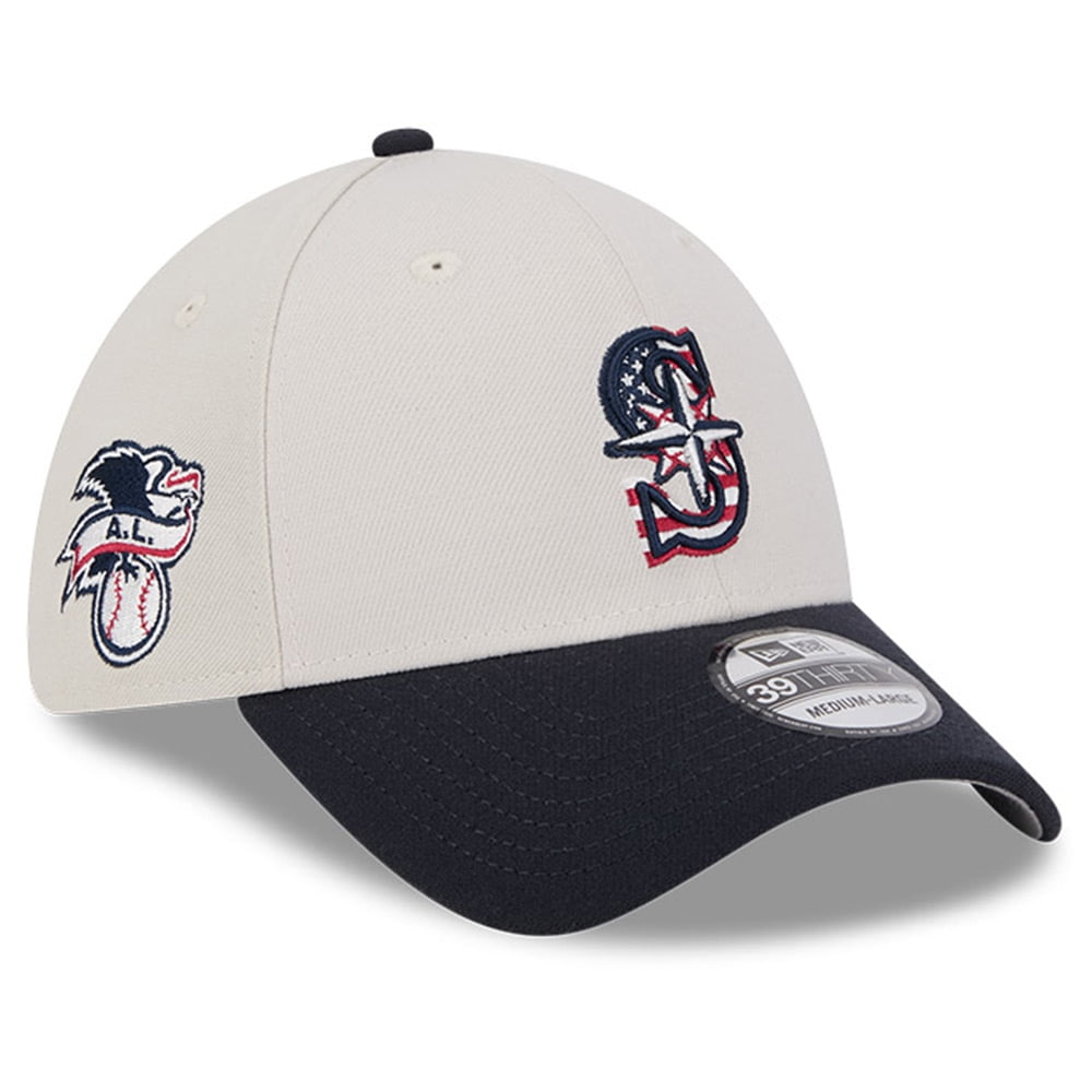 Men's New Era Khaki/Black Seattle Mariners 2024 Fourth of July 39THIRTY ...