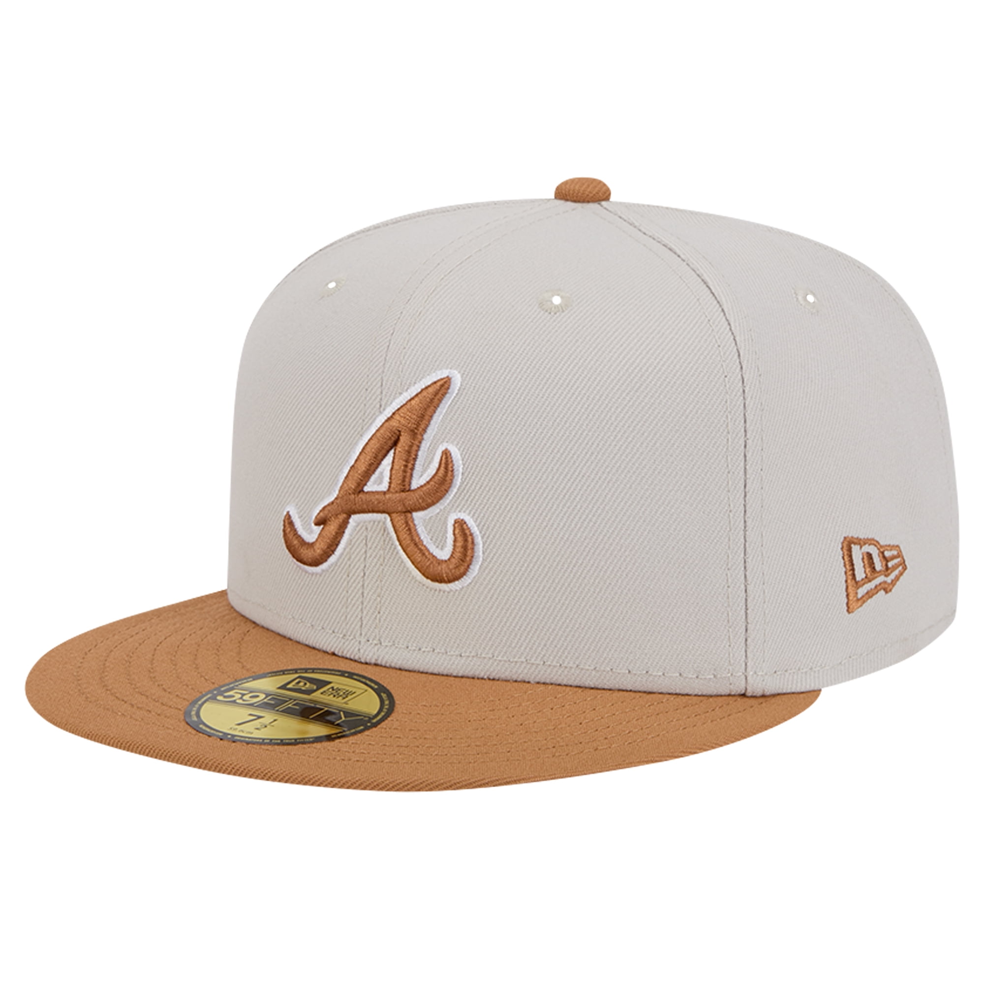 Men's New Era Khaki/Brown Atlanta Braves Two-Tone Color Pack 59FIFTY ...