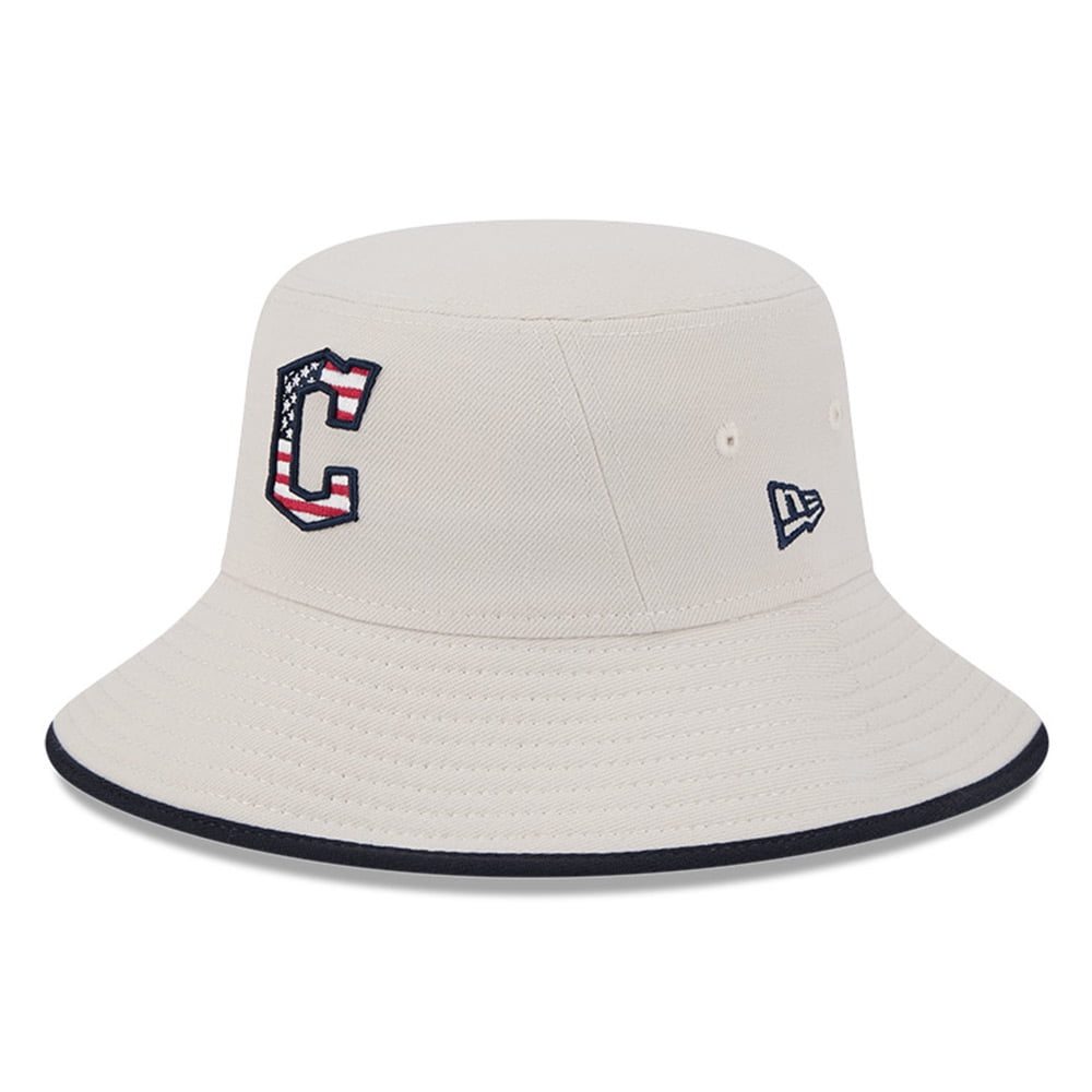 Men's New Era Khaki Cleveland Guardians 2024 Fourth of July Bucket Hat ...