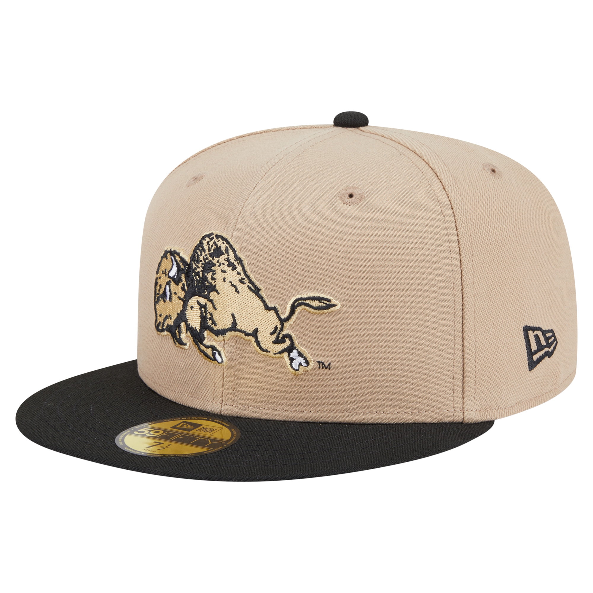 Men's New Era Khaki Colorado Buffaloes Throwback Two-Tone 59FIFTY ...