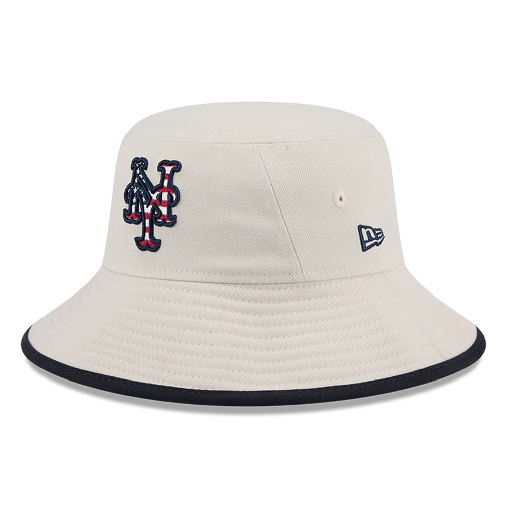 Men's New Era Khaki New York Mets 2024 Fourth of July Bucket Hat ...