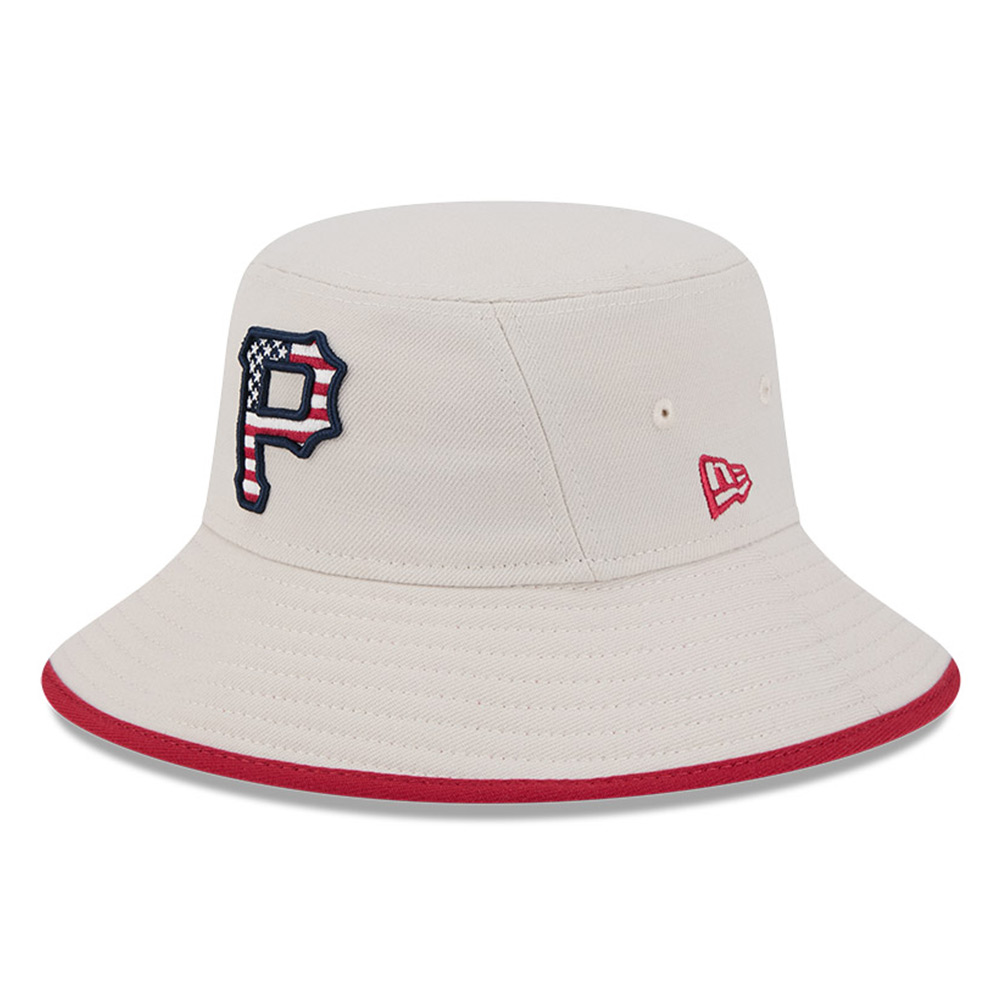 Men's New Era Khaki Pittsburgh Pirates 2024 Fourth of July Bucket Hat ...