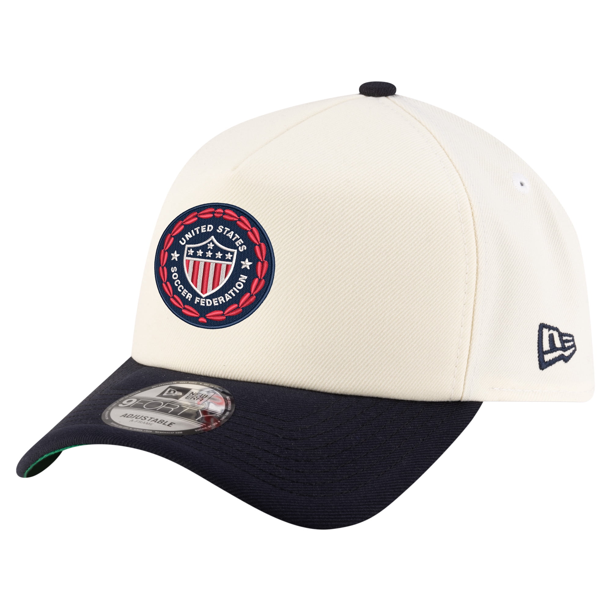 Men's New Era Cream USMNT 1986 Retro Foam 9FORTY Adjustable Hat ...