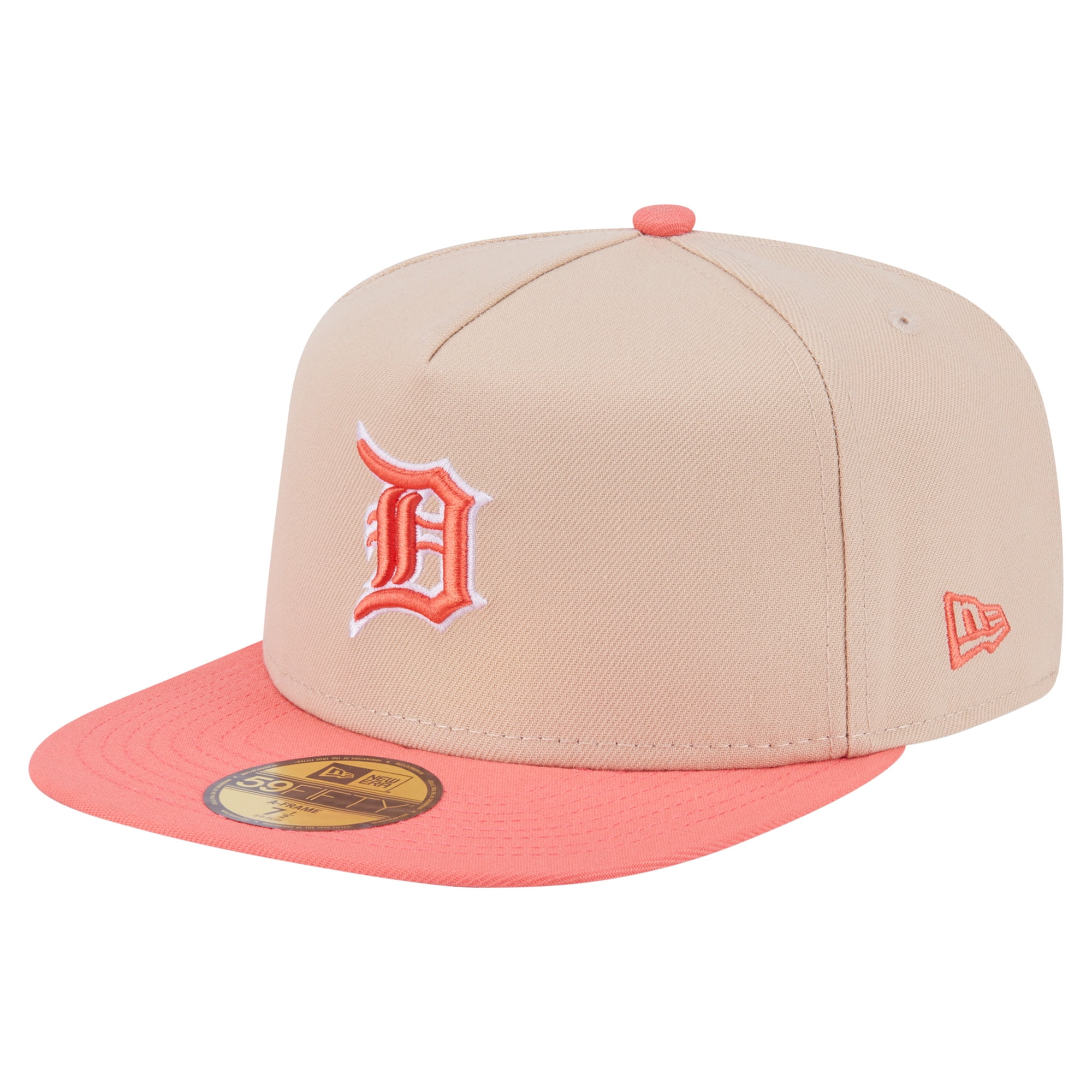 Men's New Era Light Beige/Coral Detroit Tigers Two-Tone Color Pack A ...