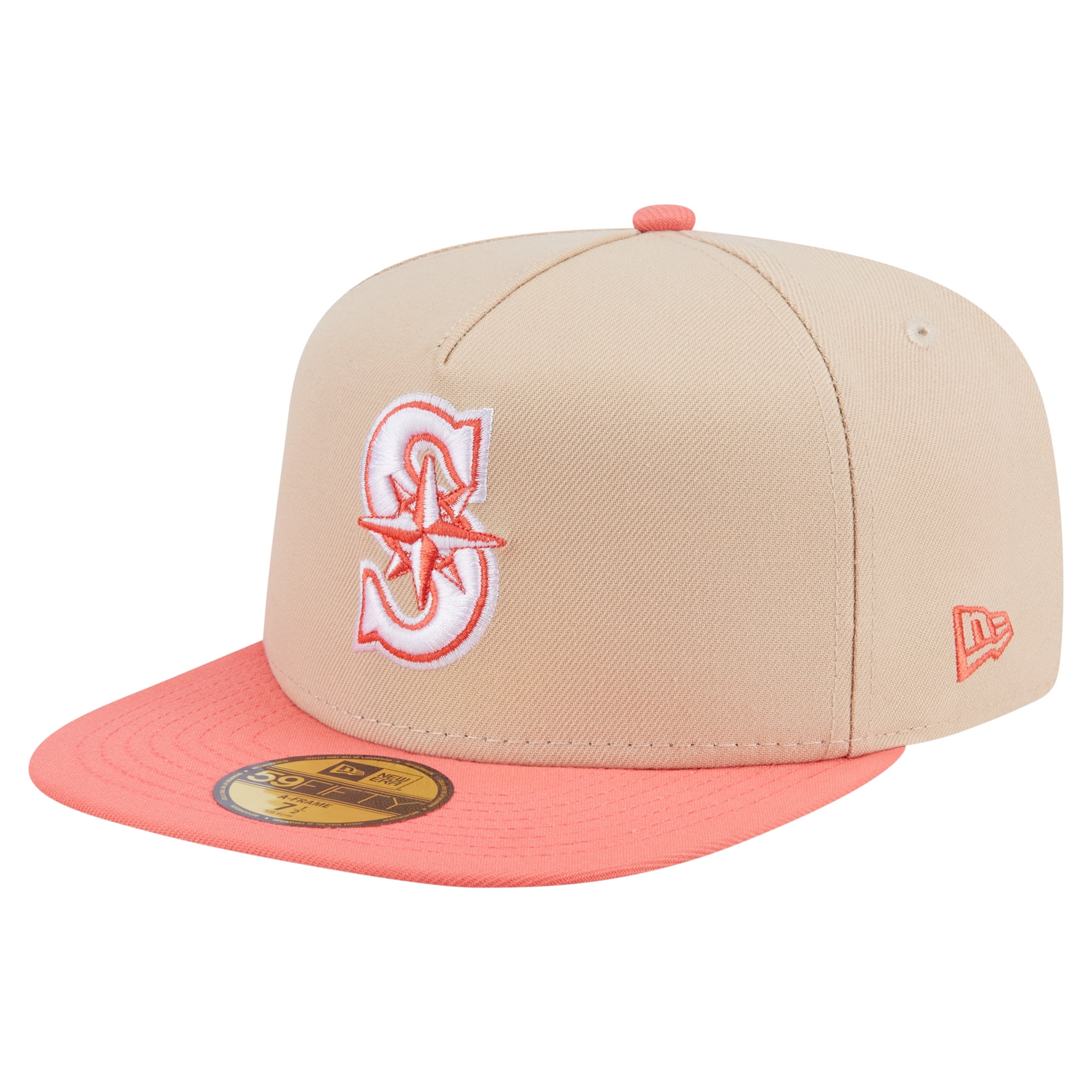 Men's New Era Light Beige/Coral Seattle Mariners Two-Tone Color Pack A ...