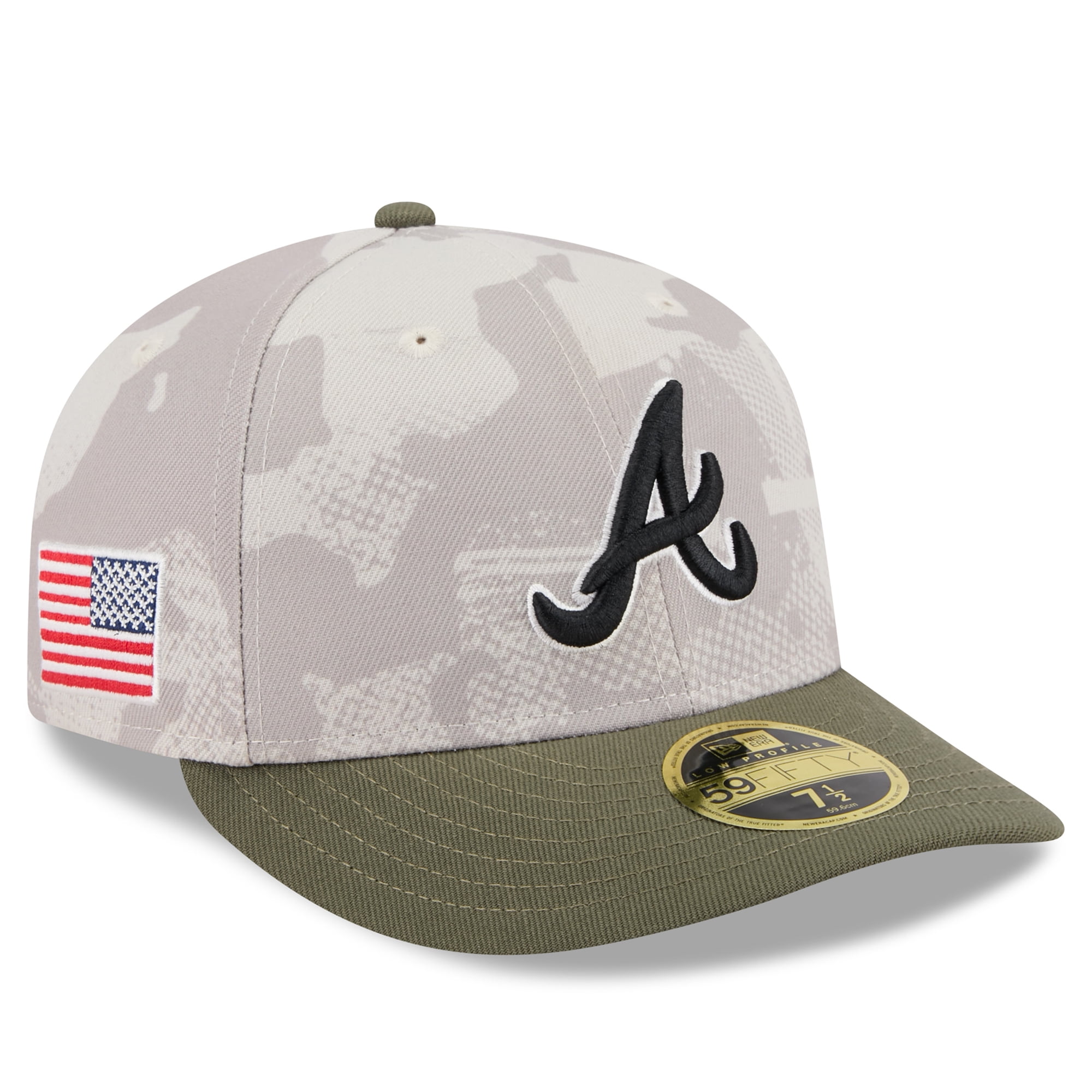 Men's New Era Light Beige/Olive Atlanta Braves 2025 Armed Forces Day ...