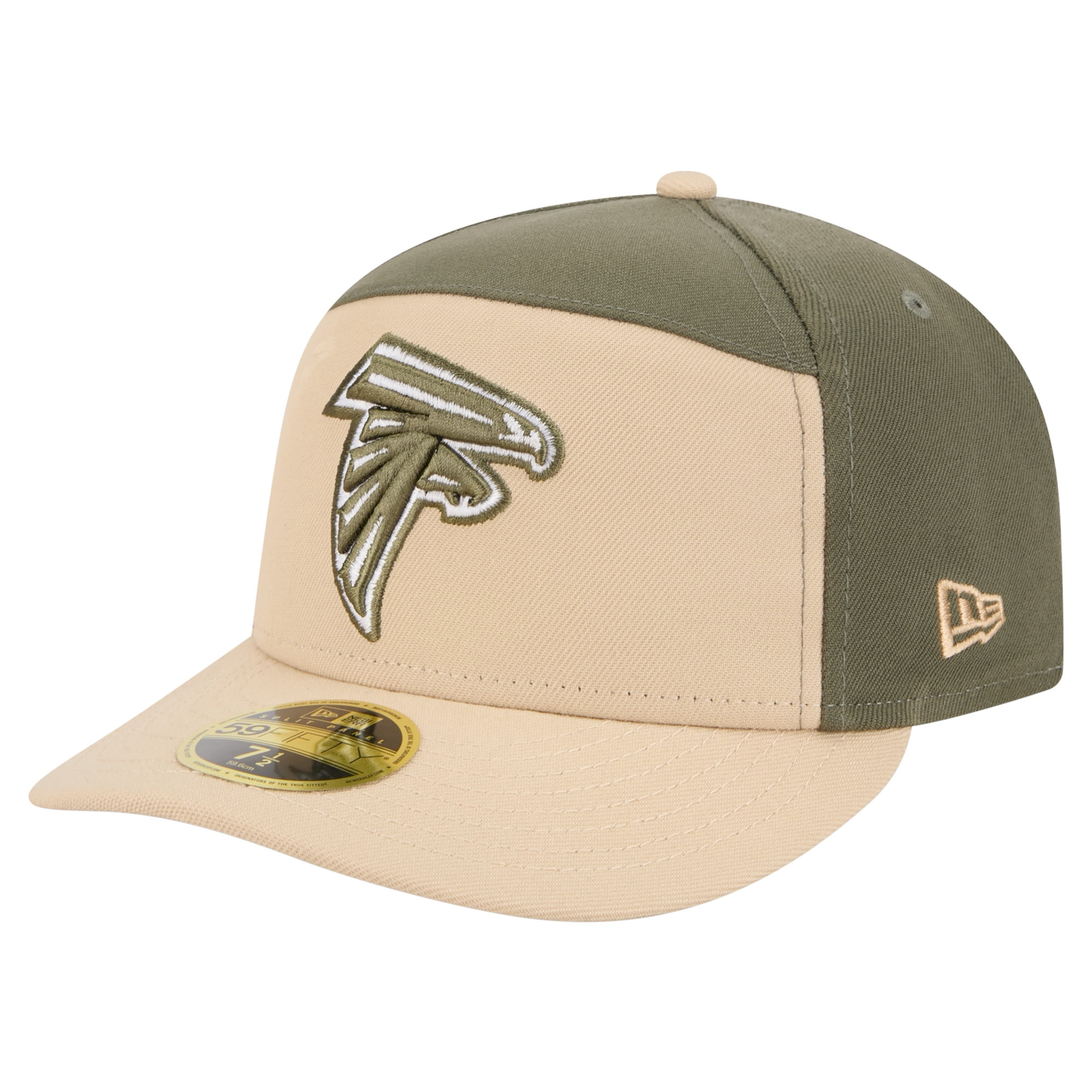Men's New Era Light Beige/Olive Atlanta Falcons Color Pack Split Panel ...