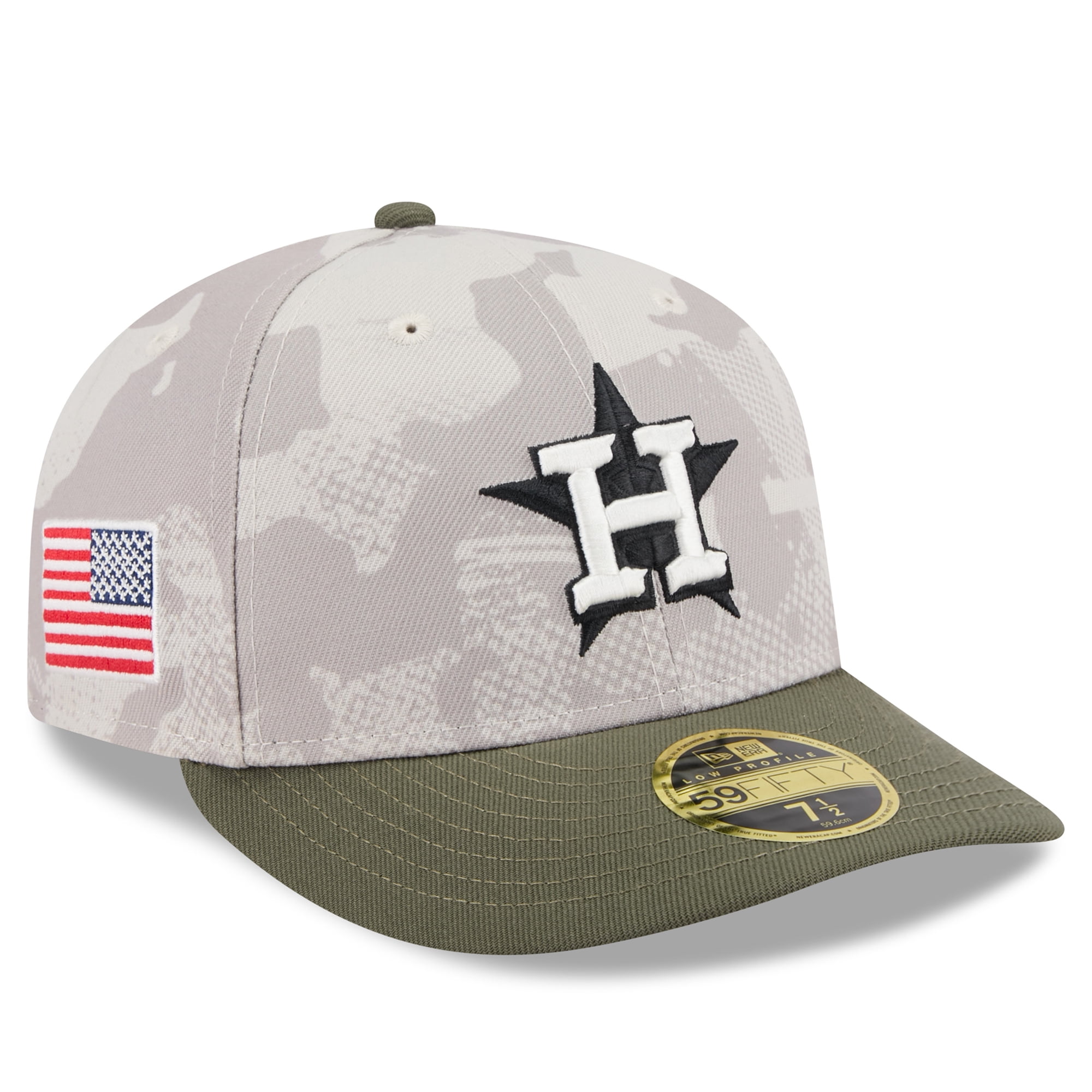 Men's New Era Light Beige/Olive Houston Astros 2025 Armed Forces Day ...