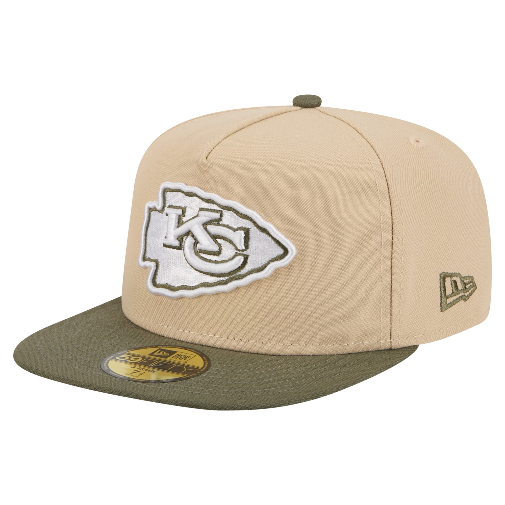 Men's New Era Light Beige/Olive Kansas City Chiefs Color Pack A-Frame ...