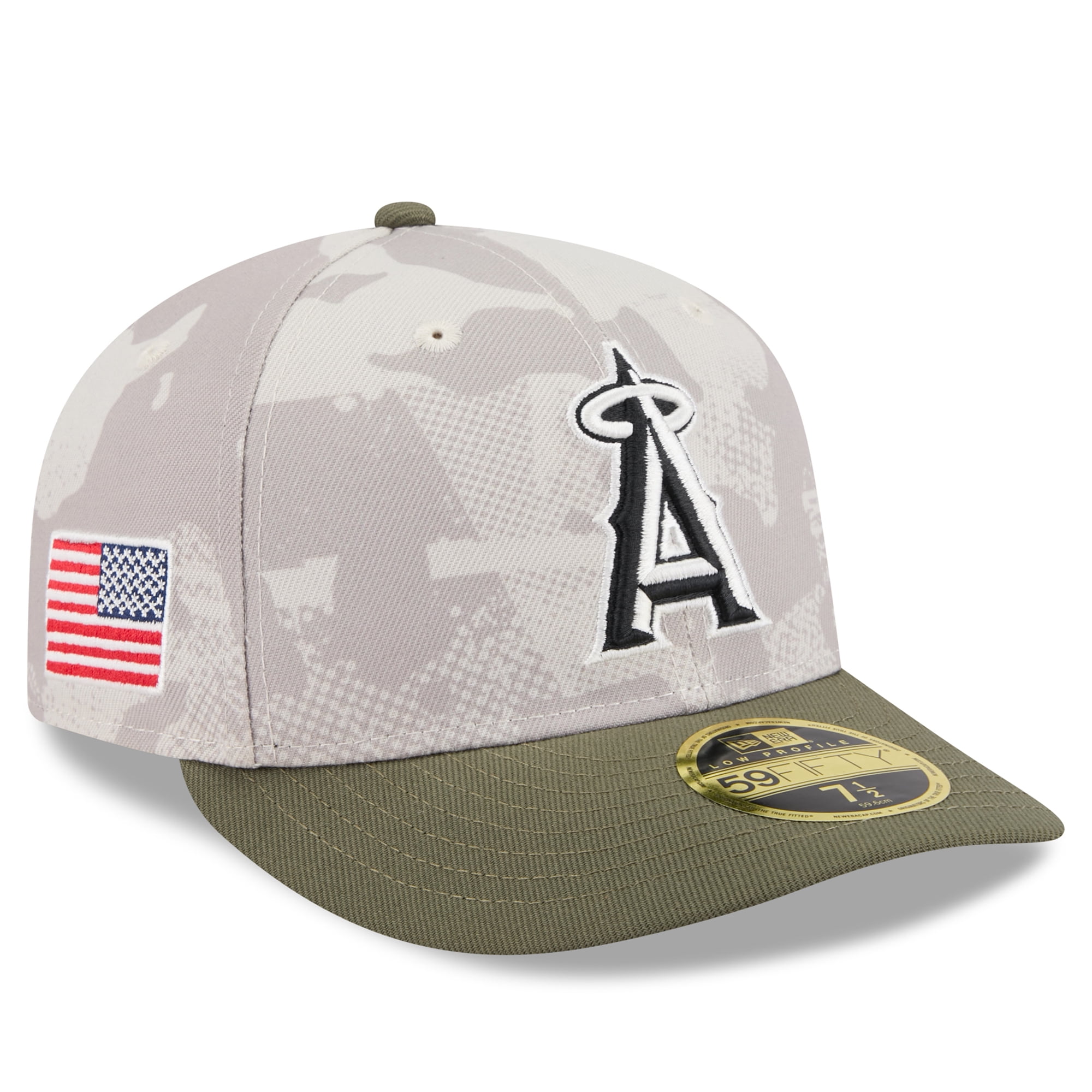 Men's New Era Light Beige/Olive Los Angeles Angels 2025 Armed Forces ...