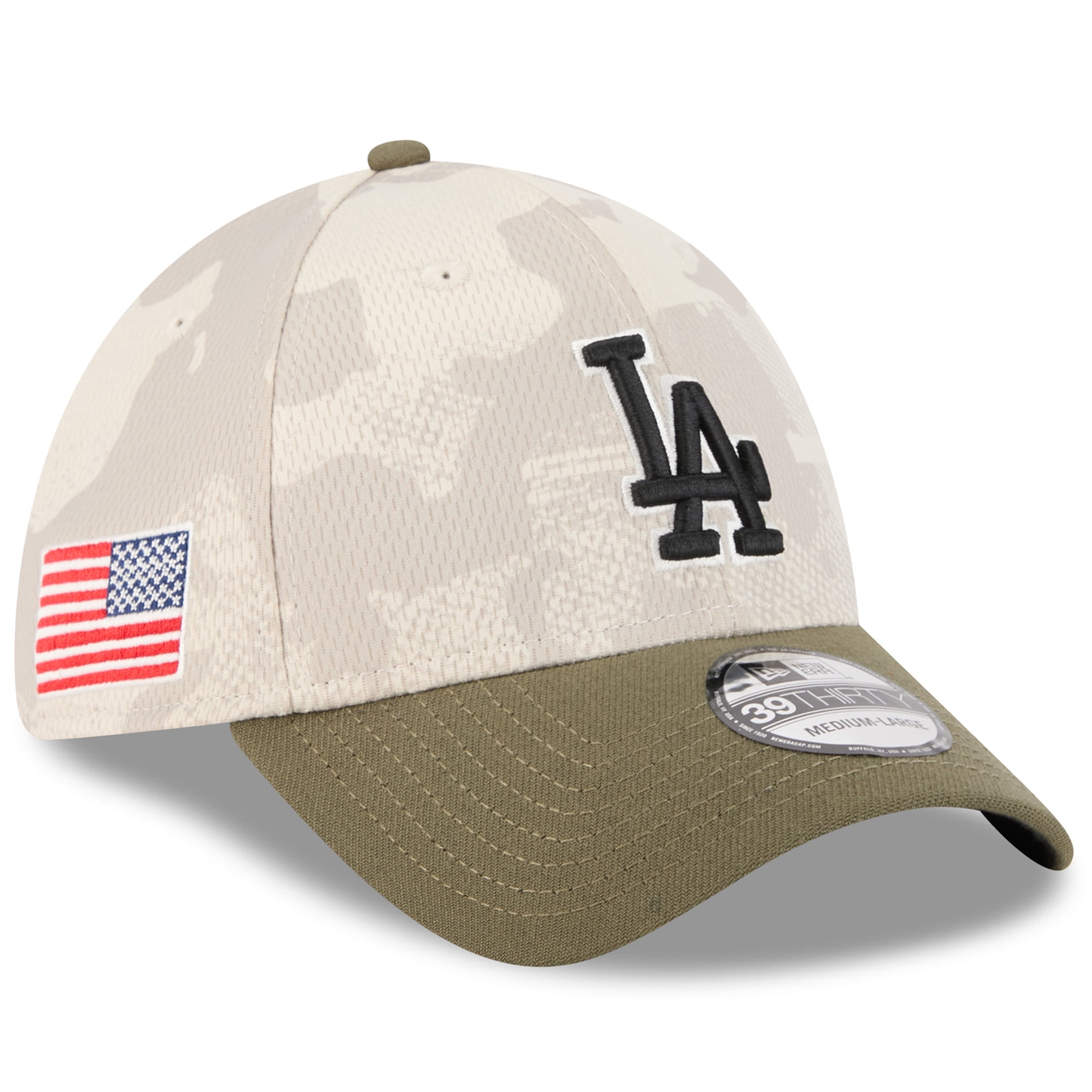 Men's New Era Light Beige/Olive Los Angeles Dodgers 2025 Armed Forces ...