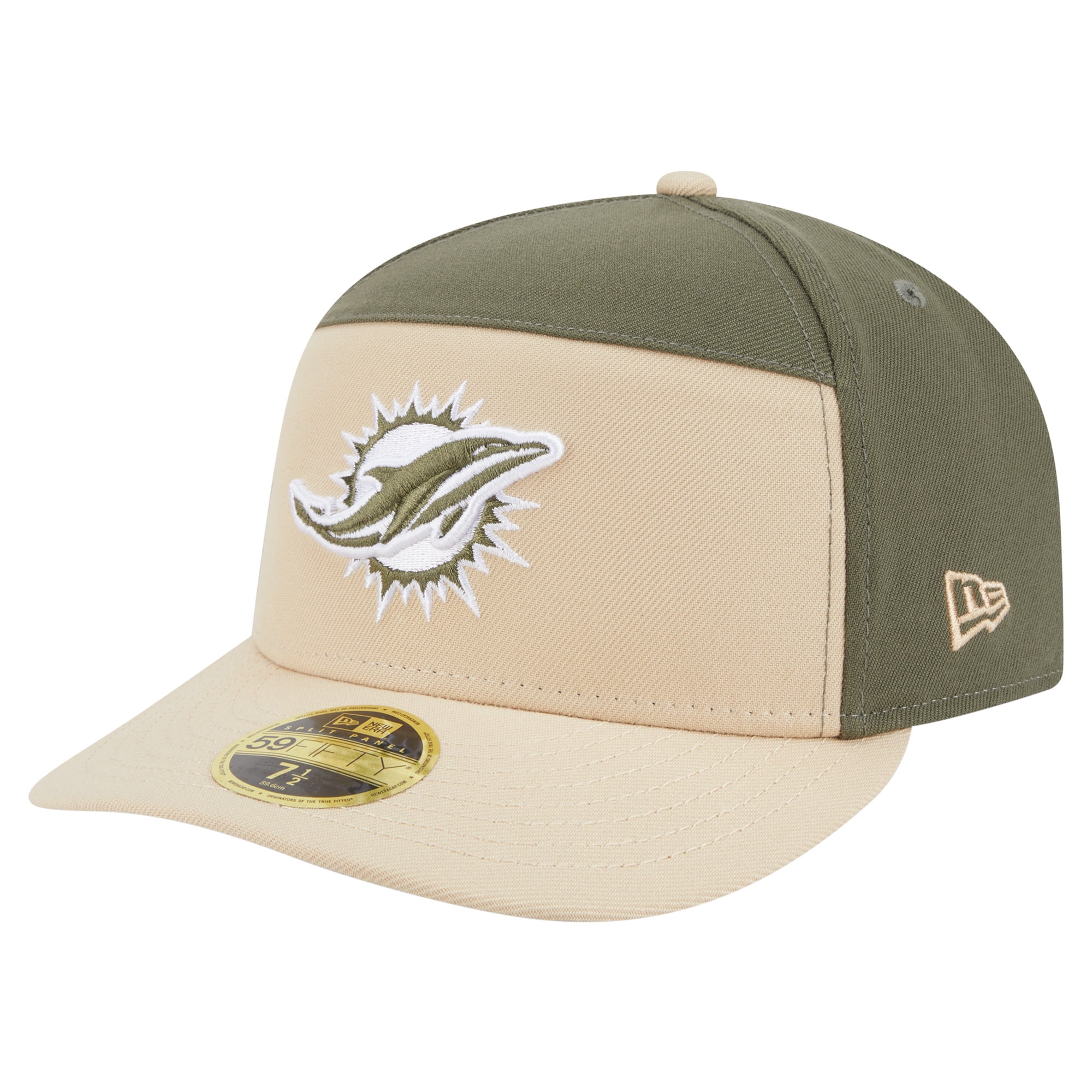 Men's New Era Light Beige/Olive Miami Dolphins Two-Tone Color Pack ...