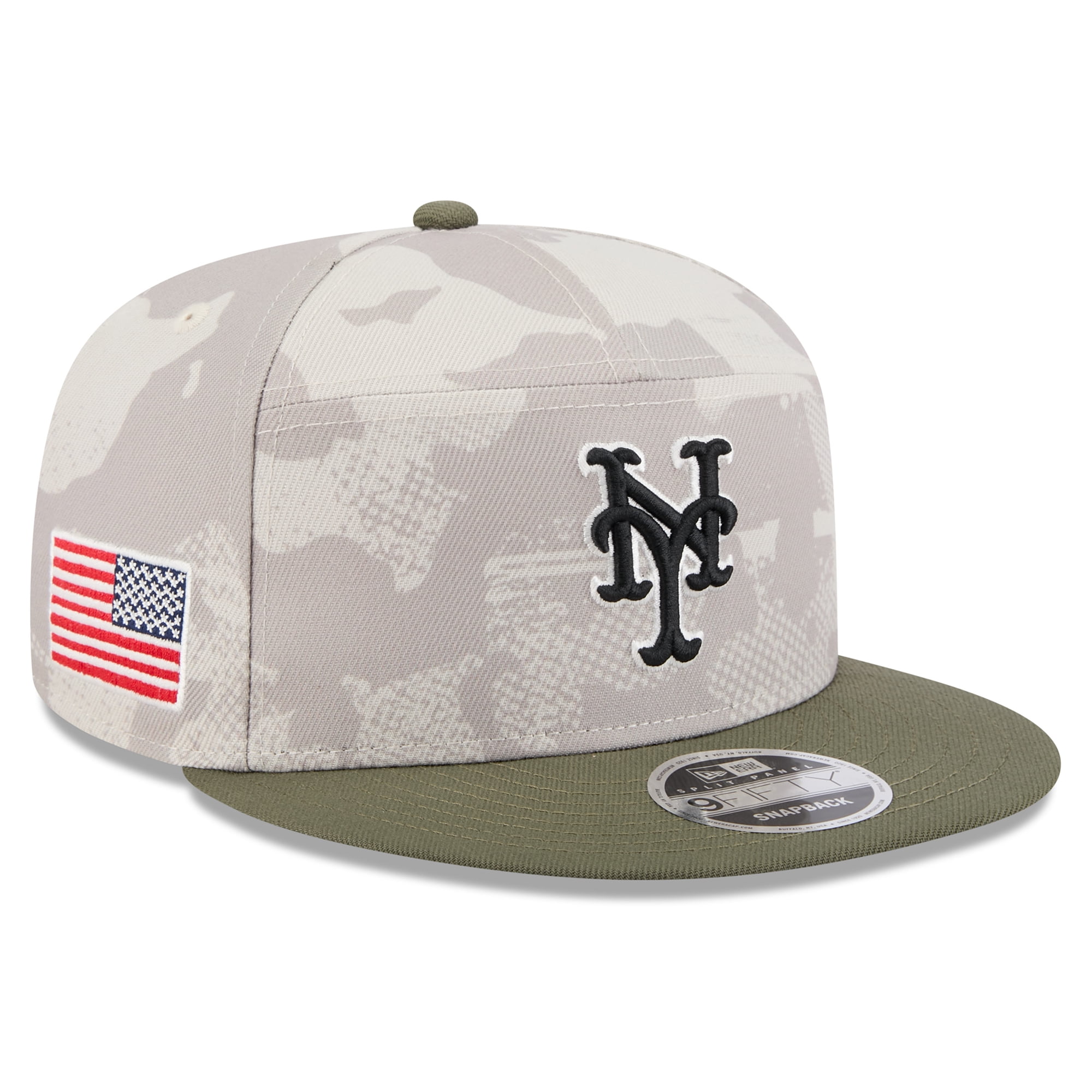Men's New Era Light Beige/Olive New York Mets 2025 Armed Forces Day ...