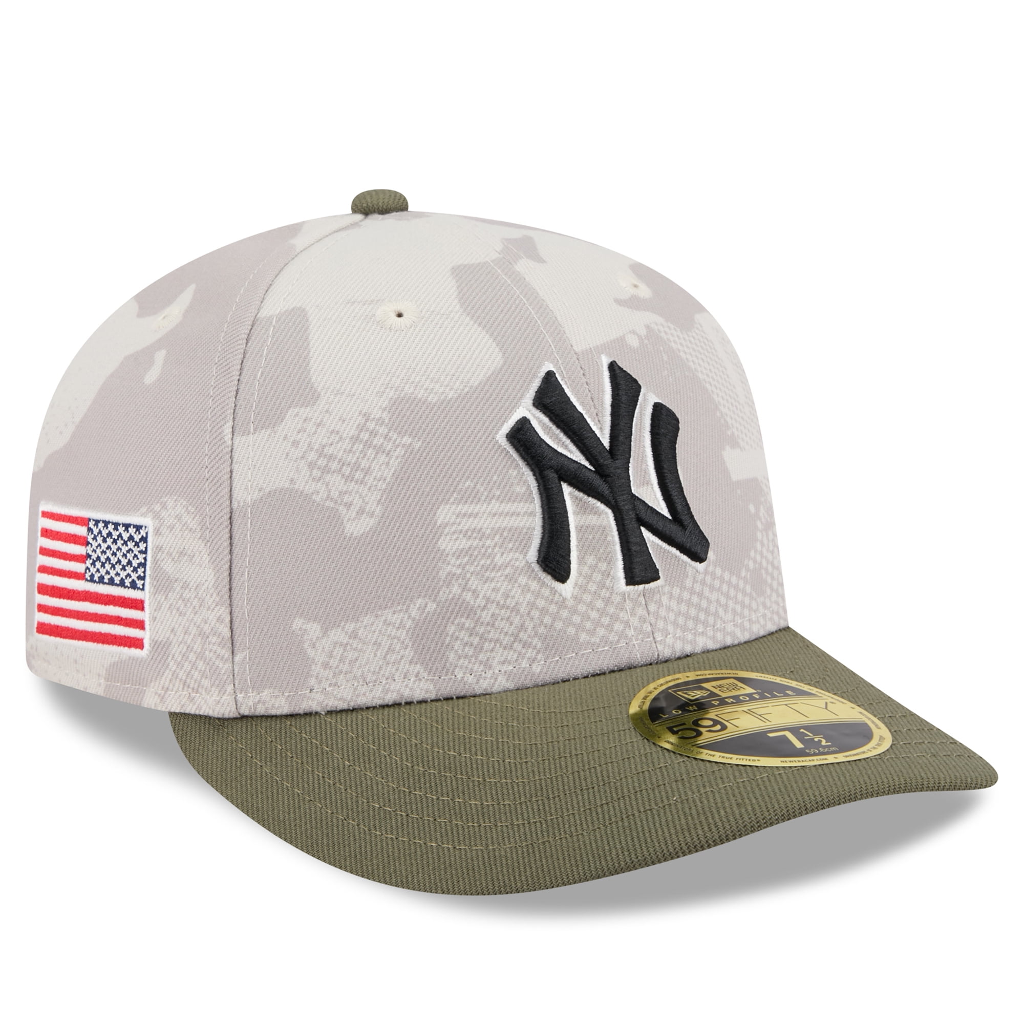 Men's New Era Light Beige/Olive New York Yankees 2025 Armed Forces Day ...