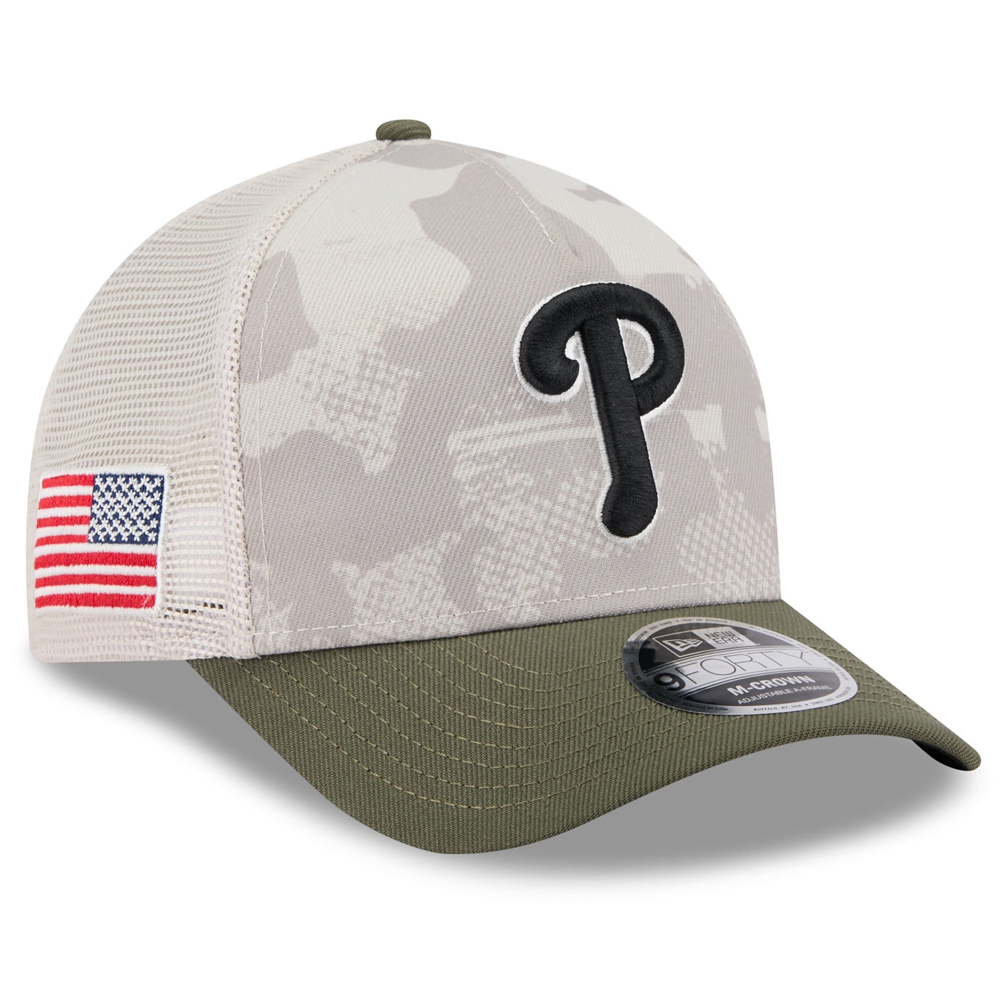 Men's New Era Light Beige/Olive Philadelphia Phillies 2025 Armed Forces ...