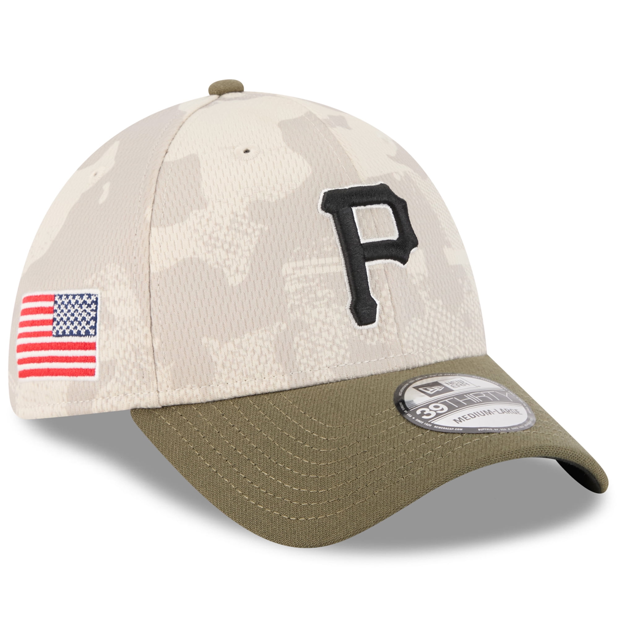 Men's New Era Light Beige/Olive Pittsburgh Pirates 2025 Armed Forces ...