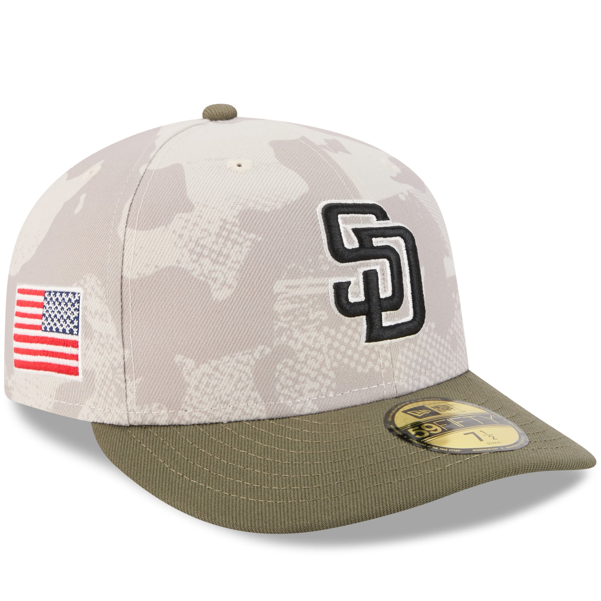 Men's New Era Light Beige/Olive San Diego Padres 2025 Armed Forces Day ...