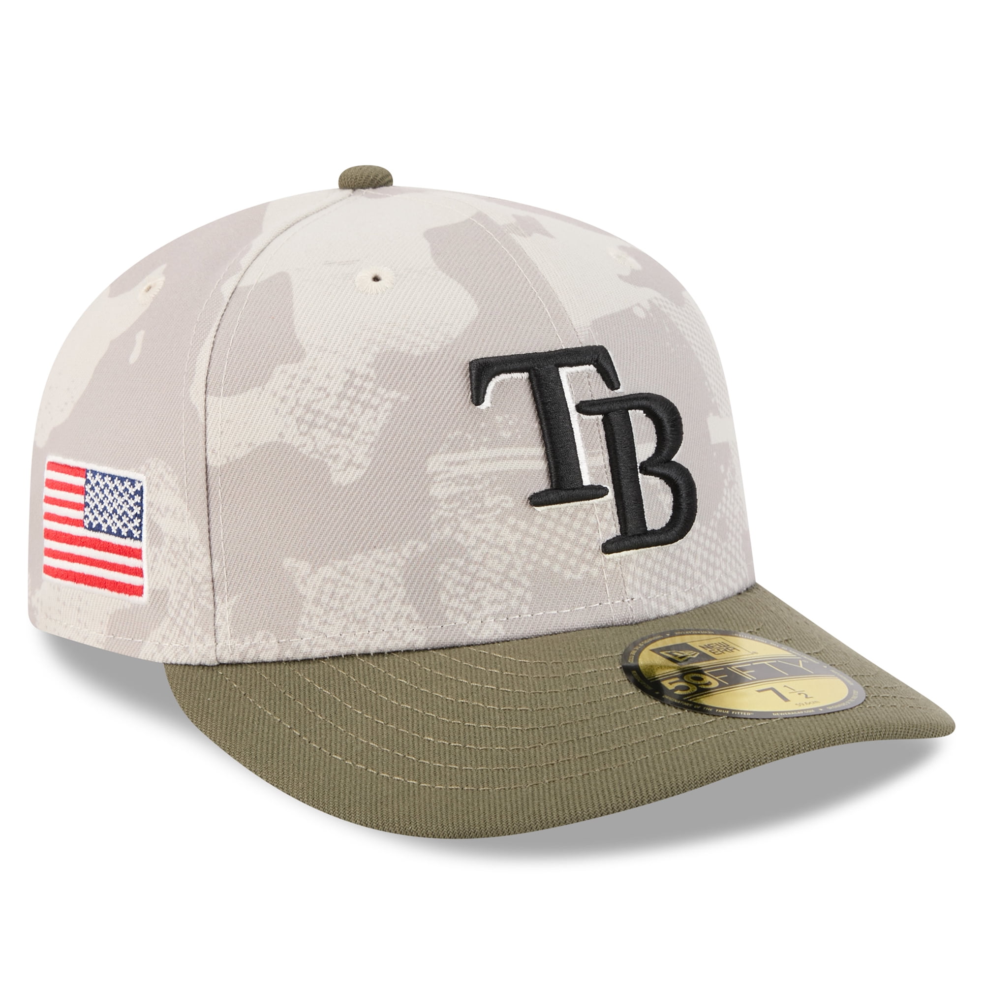 Men's New Era Light Beige/Olive Tampa Bay Rays 2025 Armed Forces Day ...