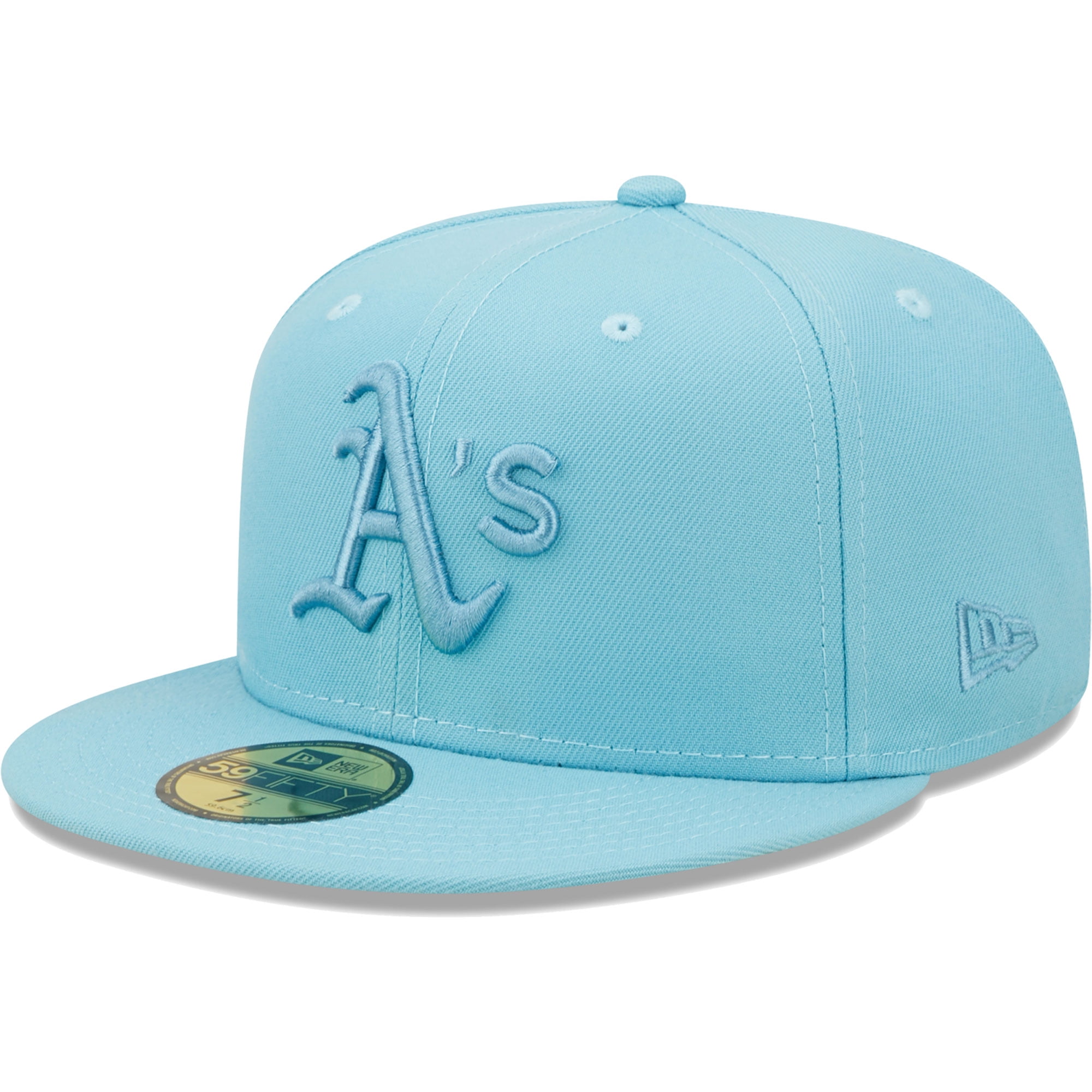Men's New Era Light Blue Athletics Color Pack 59FIFTY Fitted Hat ...