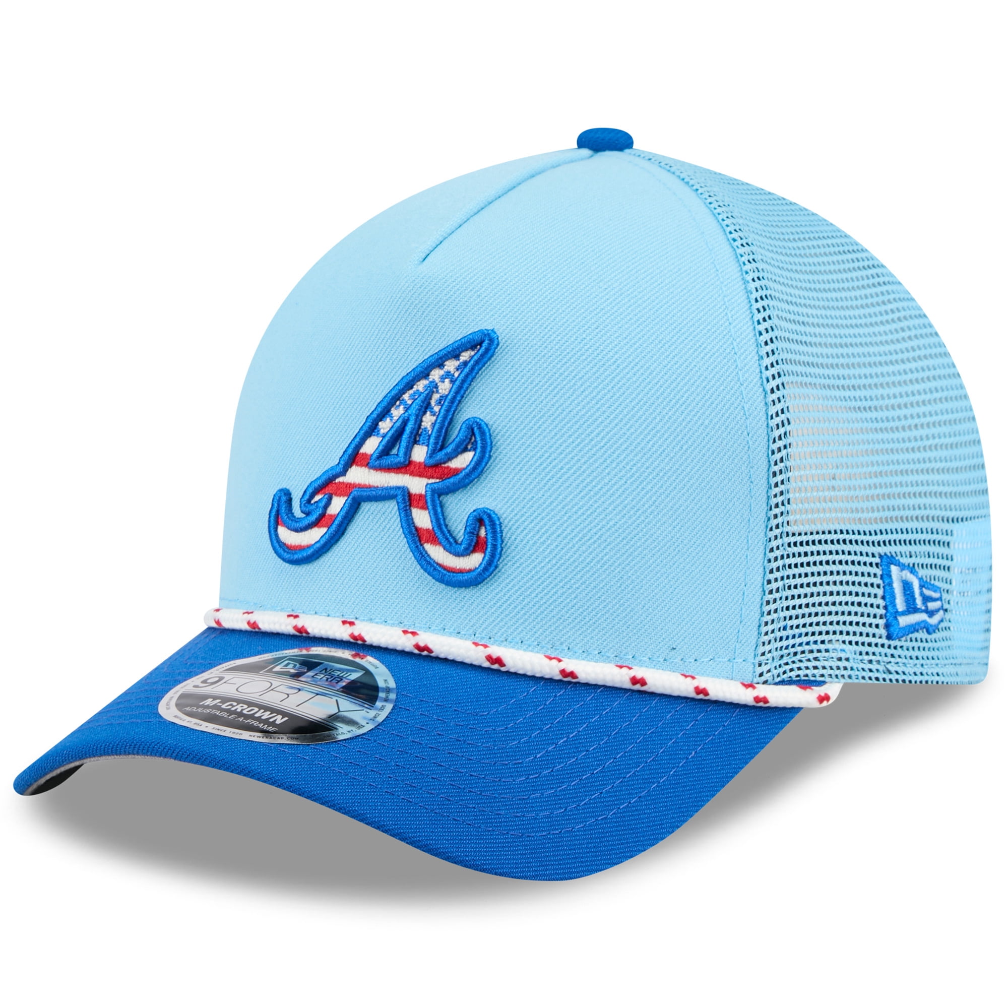 Men's New Era Light Blue/Blue Atlanta Braves 2025 Fourth of July 9FORTY ...