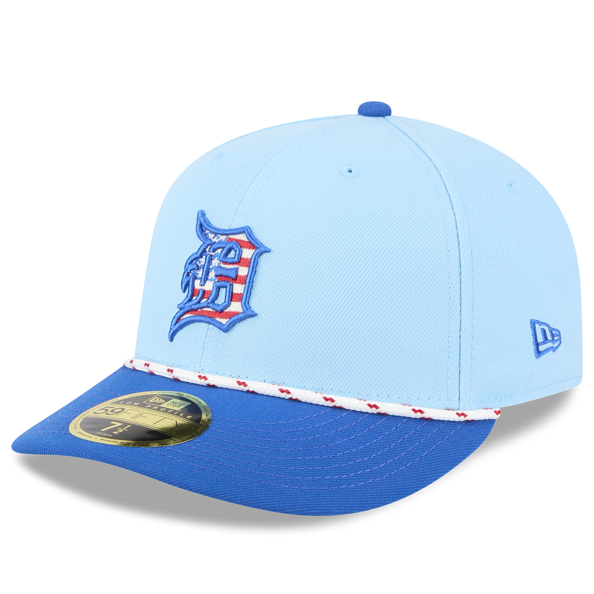 Men's New Era Light Blue/Blue Detroit Tigers 2025 Fourth of July Low ...