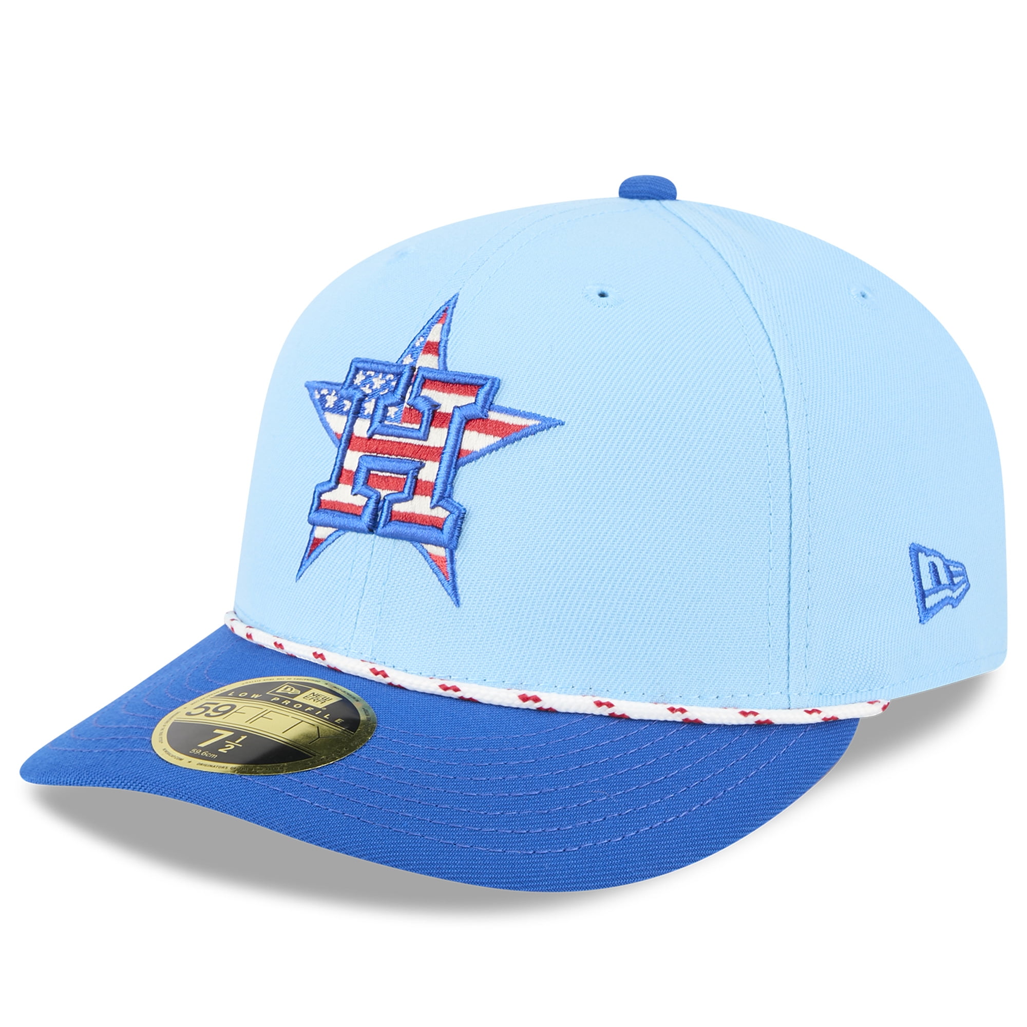 Men's New Era Light Blue/Blue Houston Astros 2025 Fourth of July Low ...