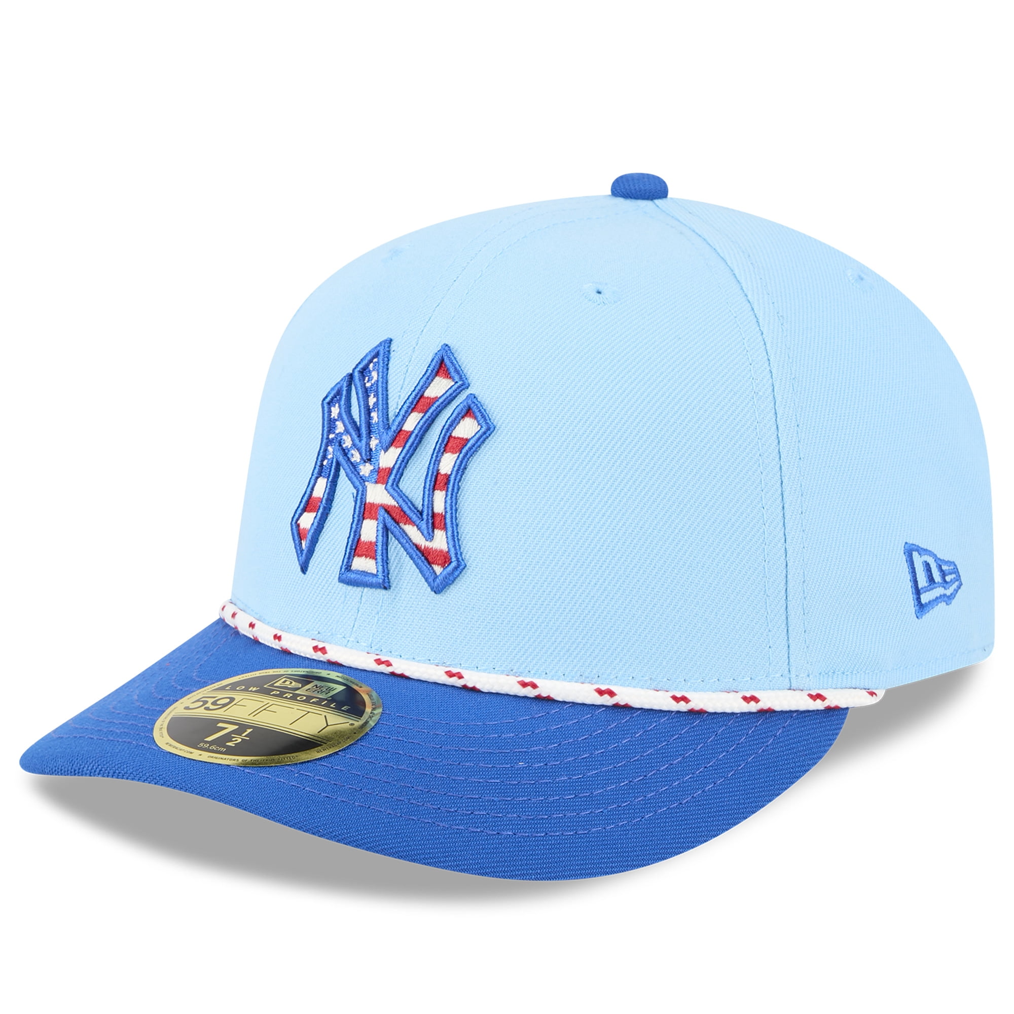 Men's New Era Light Blue/Blue New York Yankees 2025 Fourth of July Low ...