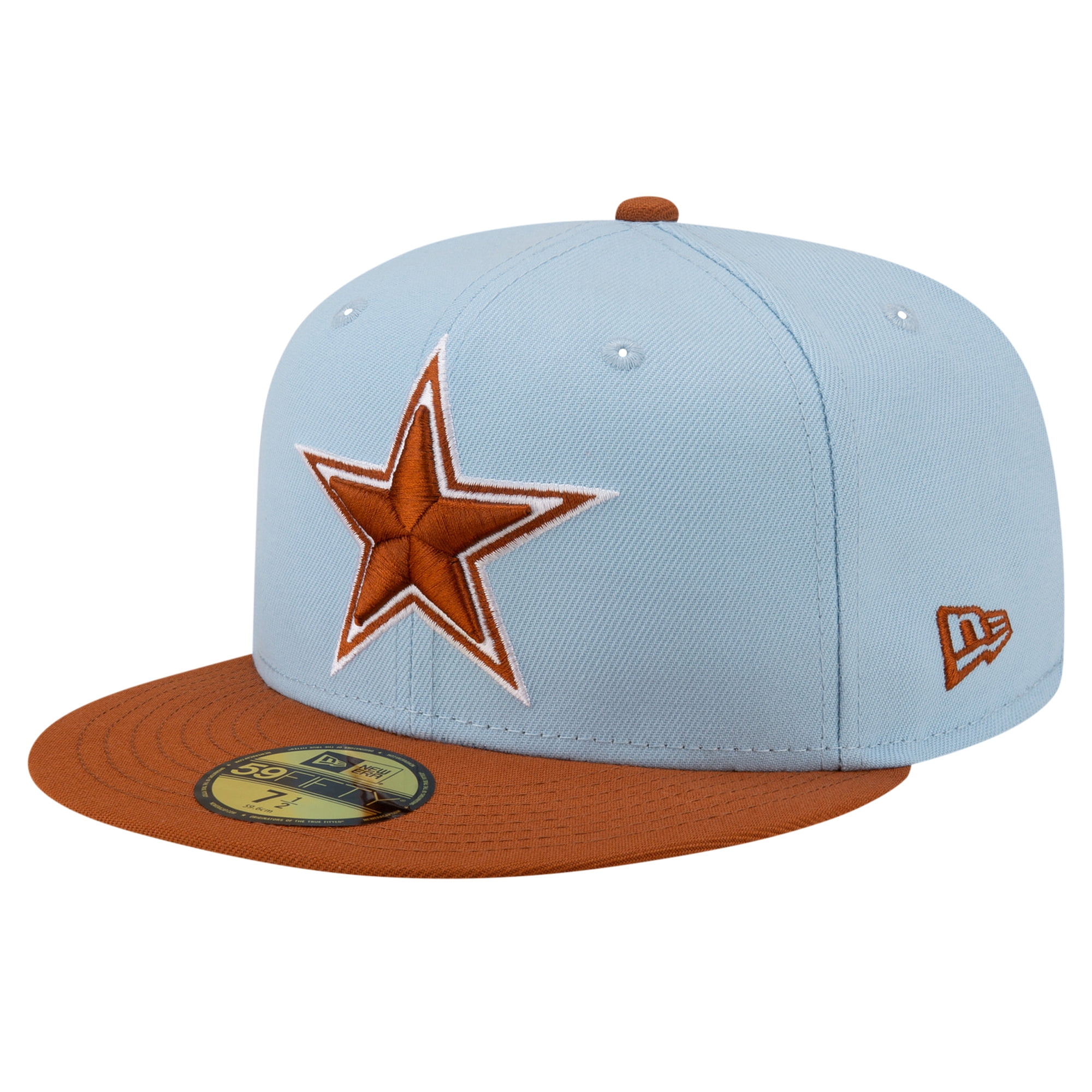 Men's New Era Light Blue/Brown Dallas Cowboys 2-Tone Color Pack 59FIFTY ...