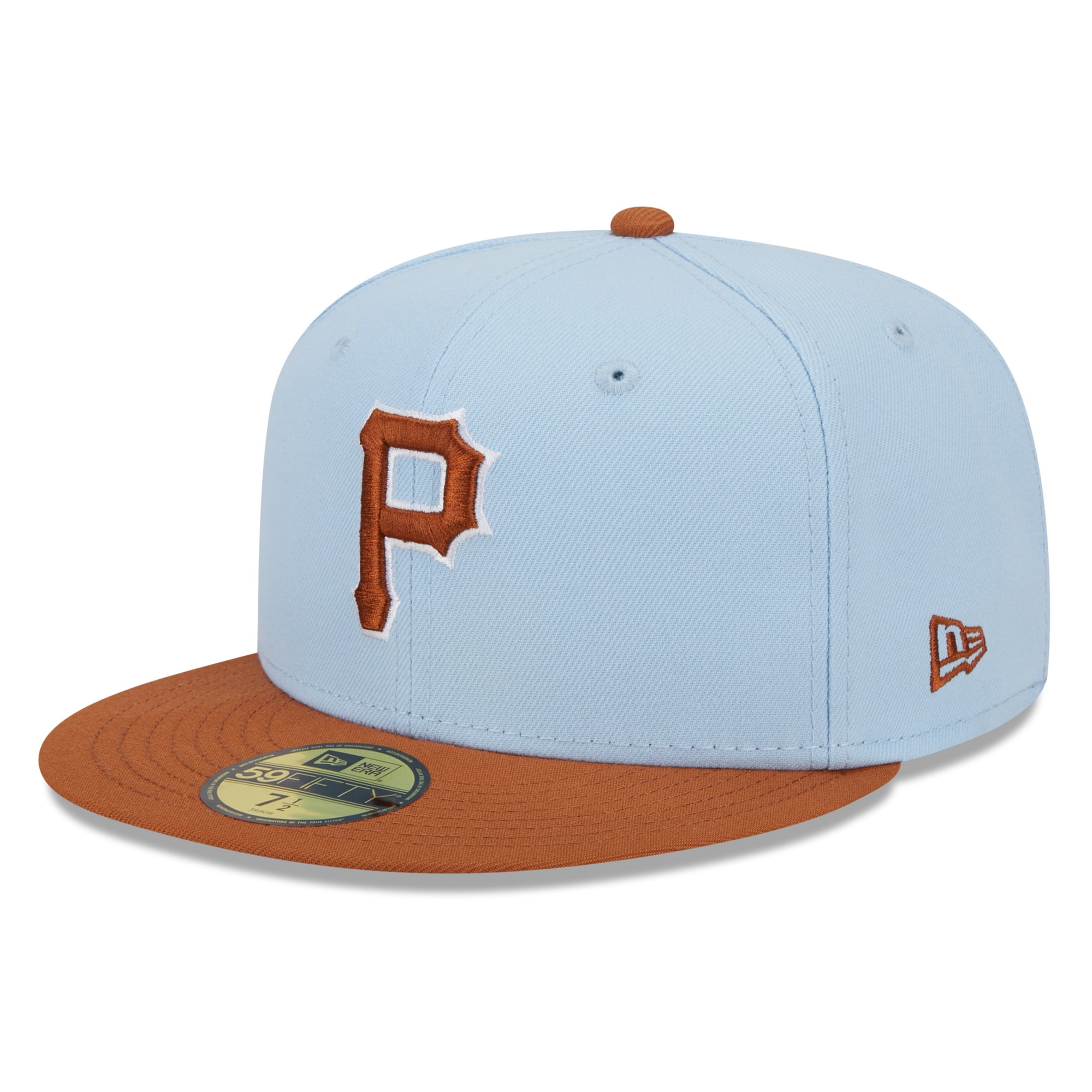 Men's New Era Light Blue/Brown Pittsburgh Pirates Spring Color Basic ...