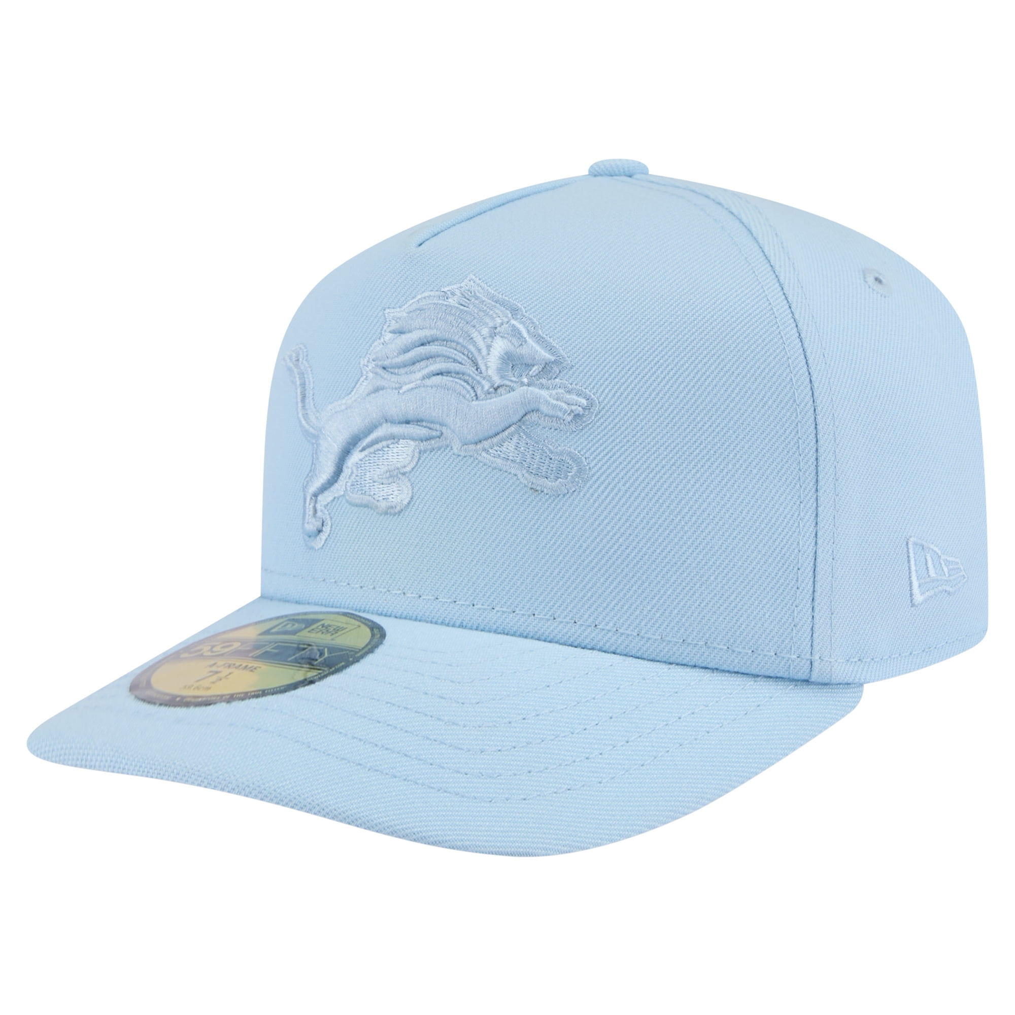 Men's New Era Light Blue Detroit Lions Color Pack A-Frame 59FIFTY ...