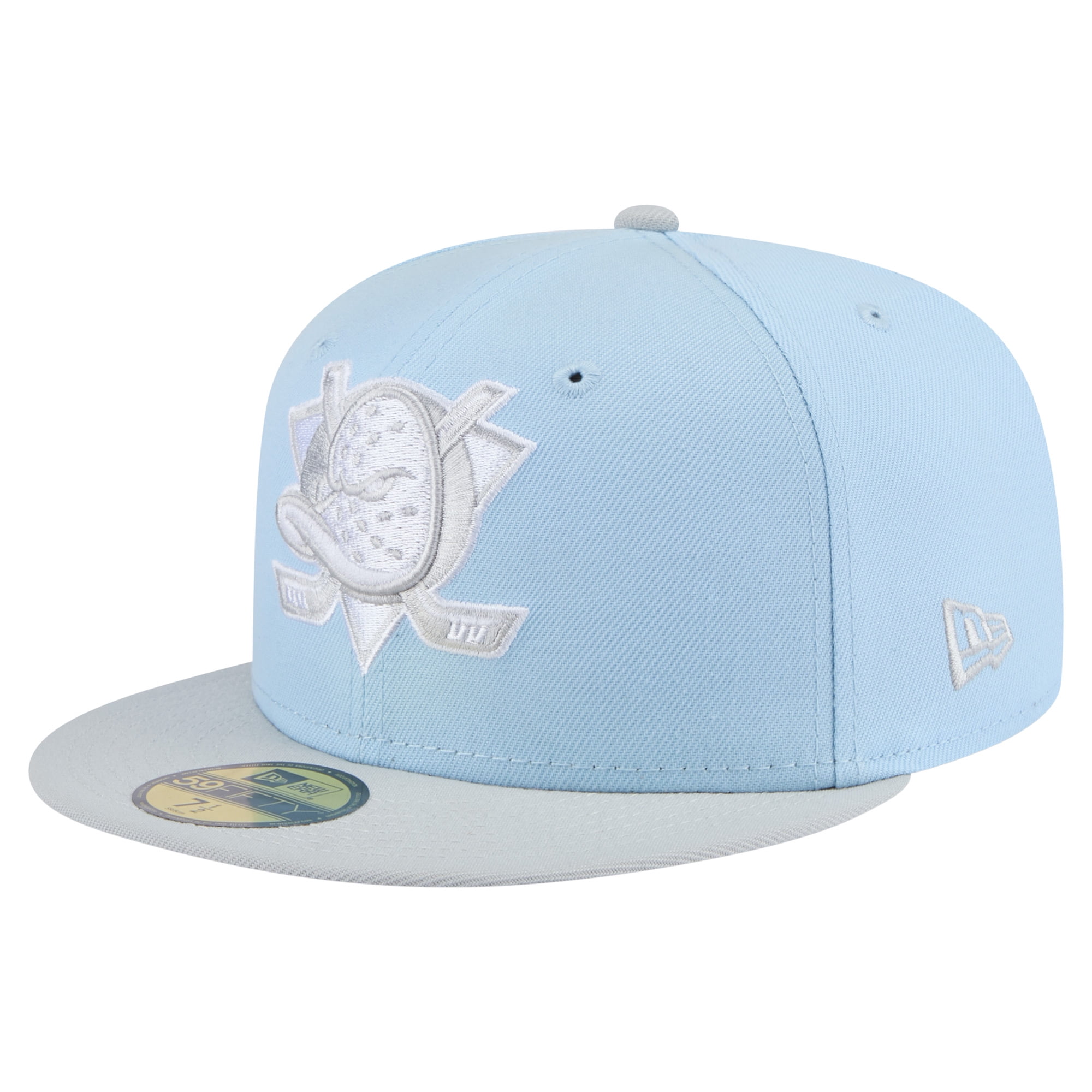 Men's New Era Light Blue/Gray Anaheim Ducks Color Pack Two-Tone 59FIFTY ...
