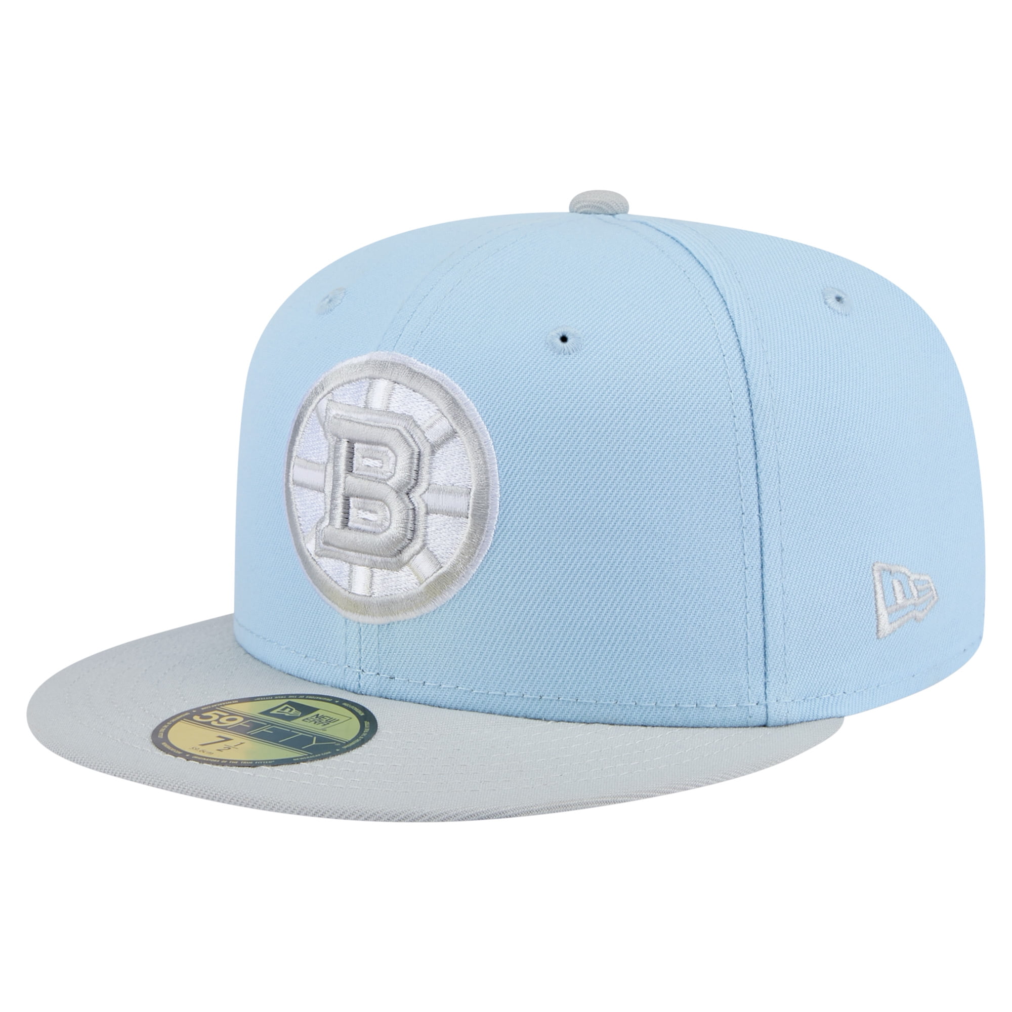 Men's New Era Light Blue/Gray Boston Bruins Color Pack Two-Tone 59FIFTY ...