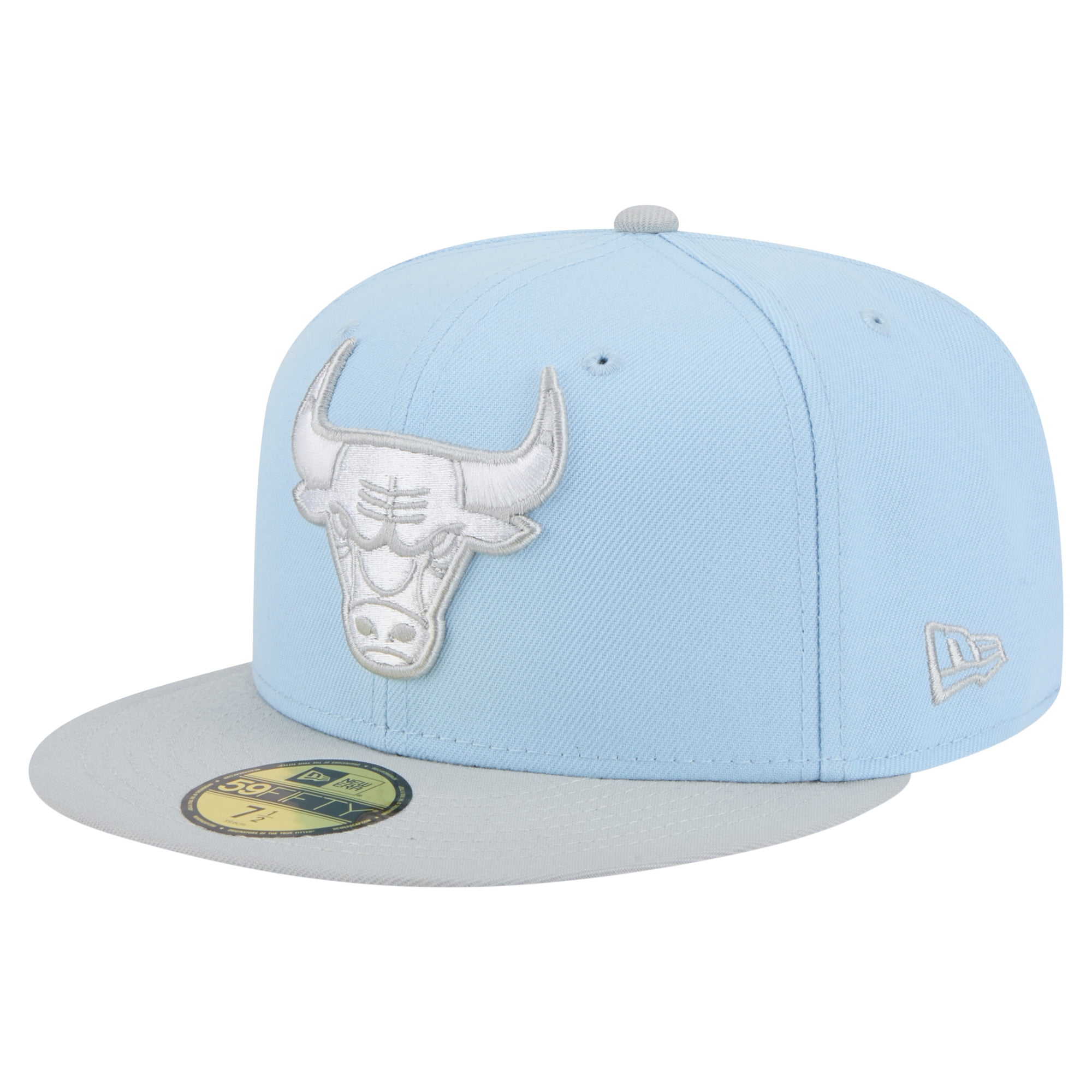 Men's New Era Light Blue/Gray Chicago Bulls Color Pack 2-Tone 59FIFTY ...