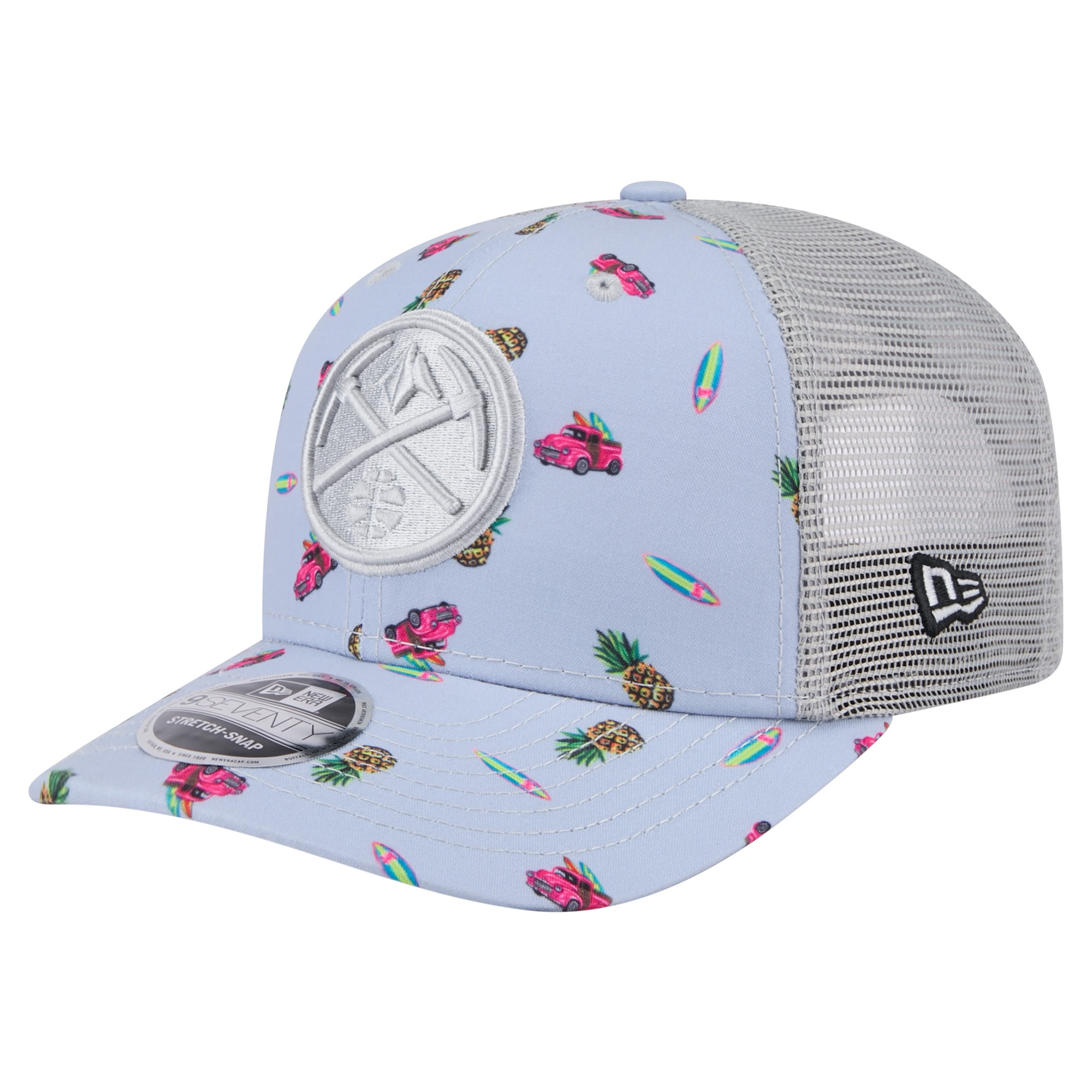 Men's New Era Light Blue/Gray Denver Nuggets Adventure Aloha Pattern ...