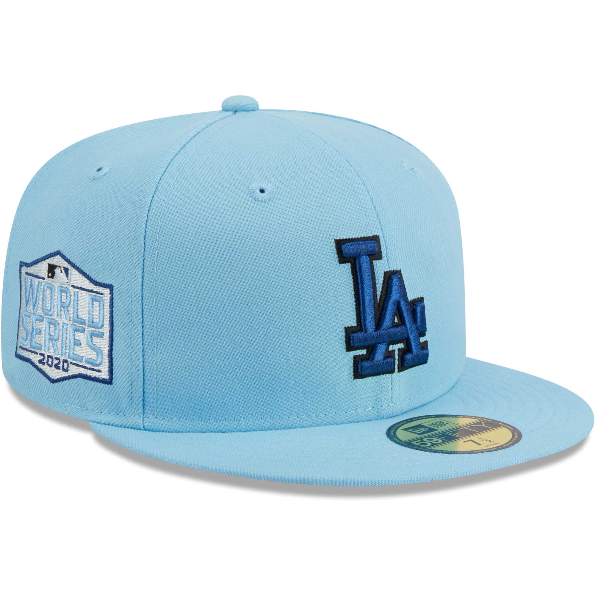 Men's New Era Light Blue Los Angeles Dodgers 59FIFTY Fitted Hat ...