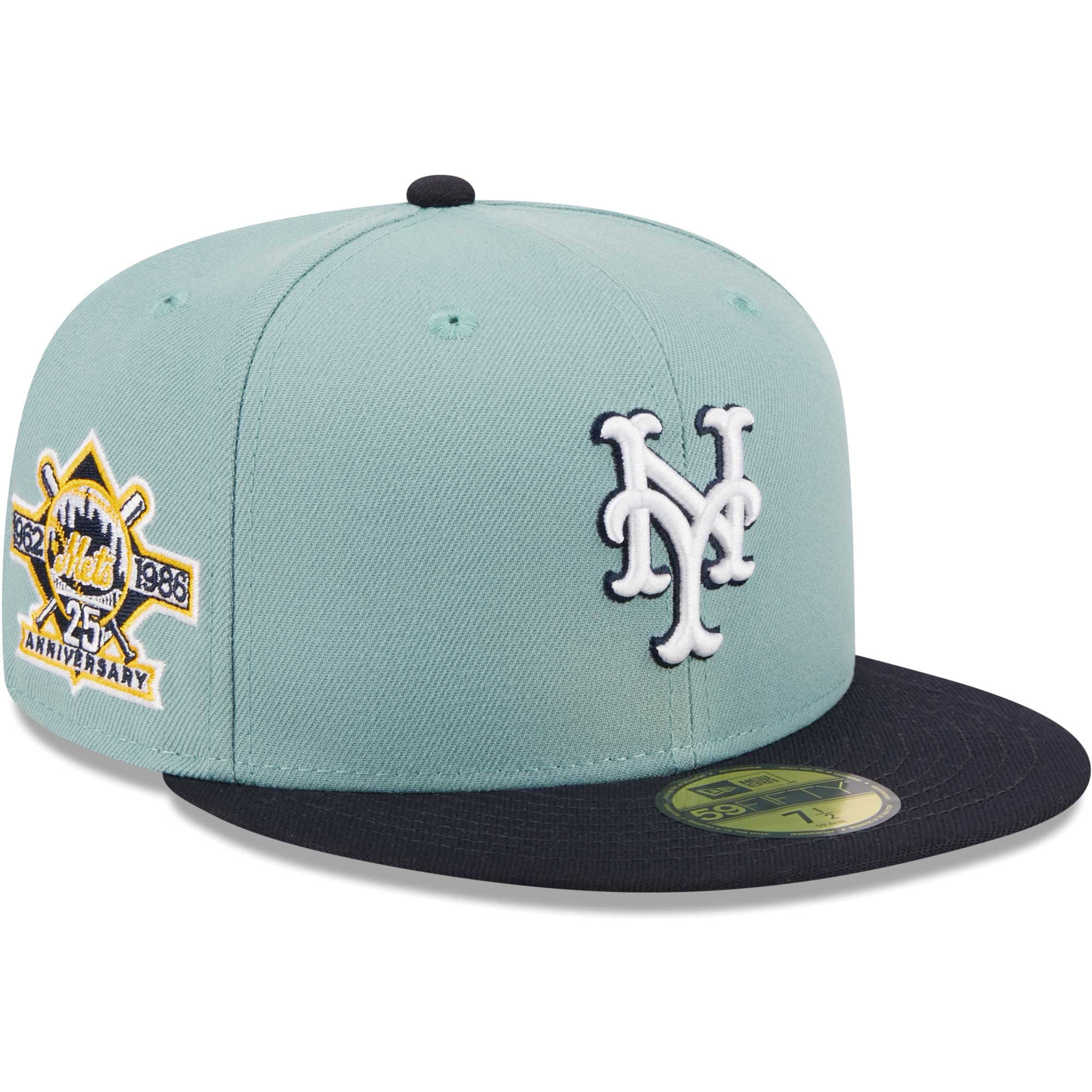 Men's New Era Light Blue/Navy New York Mets Beach Kiss 59FIFTY Fitted ...