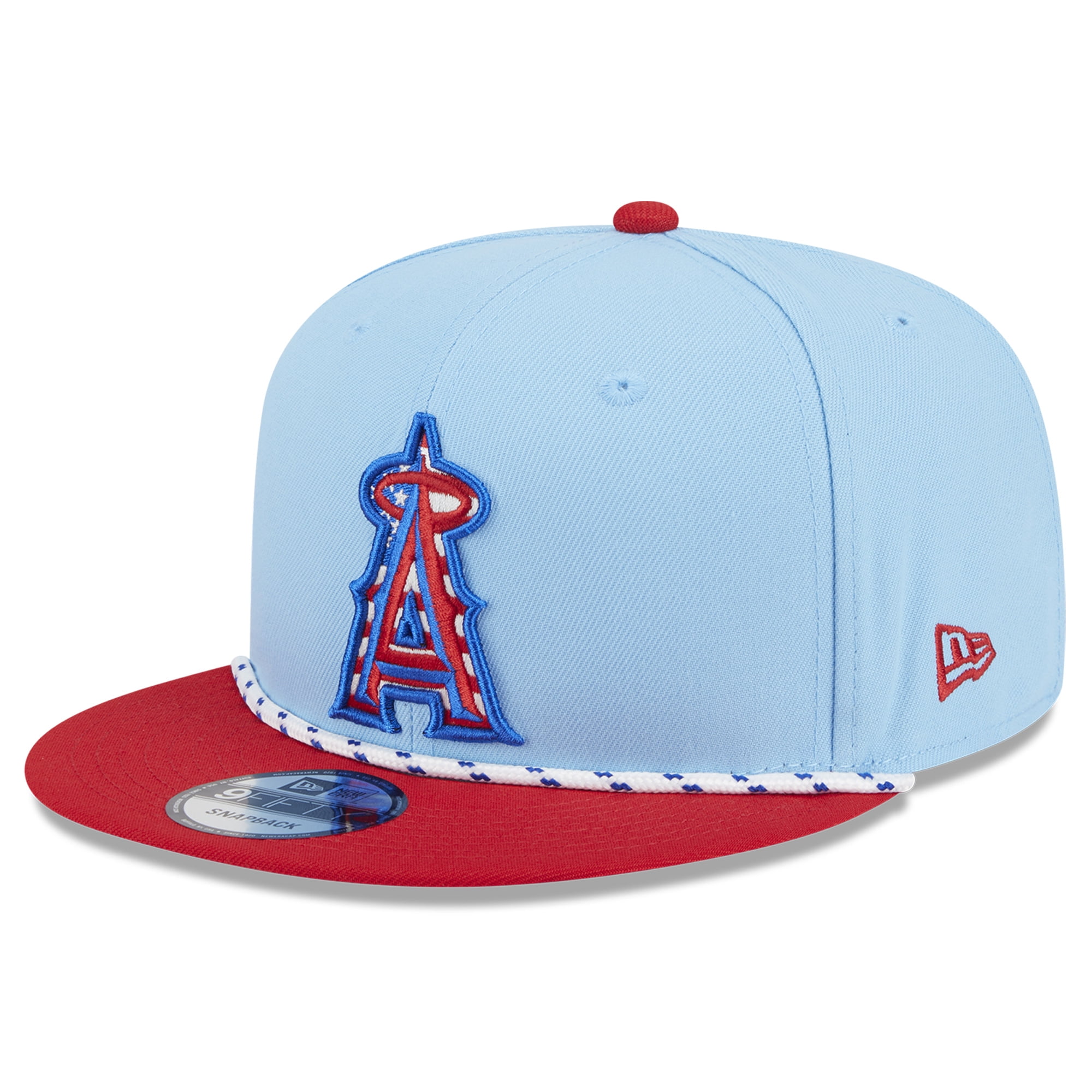 Men's New Era Light Blue/Red Los Angeles Angels 2025 Fourth of July ...